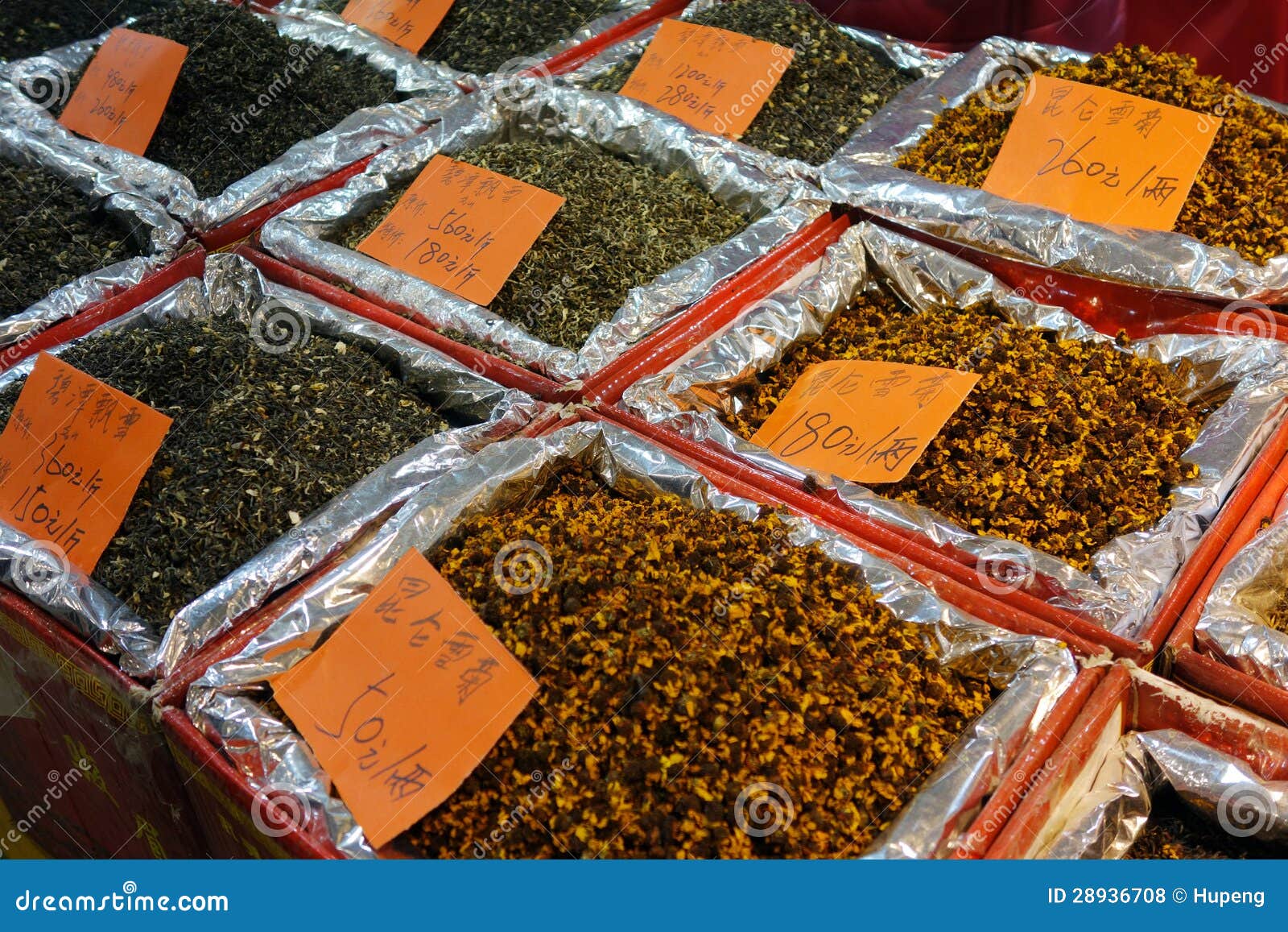 Chinese thee stock foto. Image of kruid, gezondheid, bazaar - 28936708