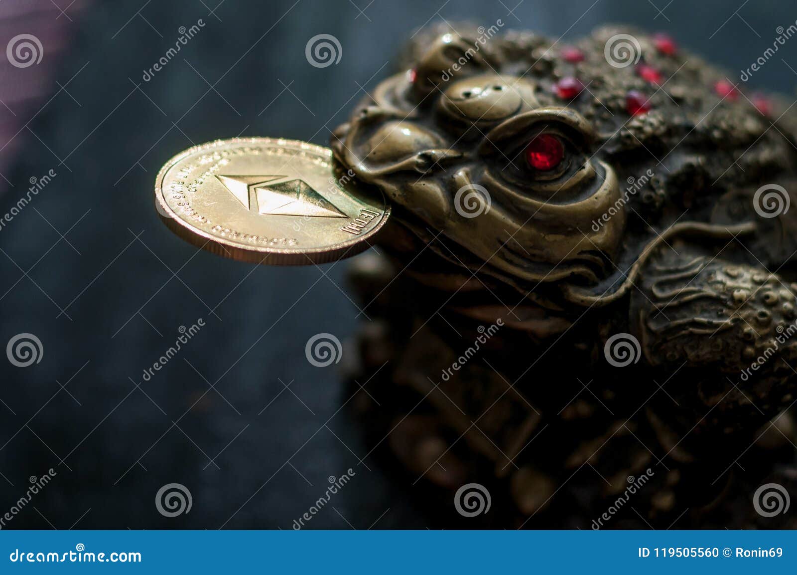 Chinese Toad with Etherium Coin Editorial Image - Image of feng, future ...