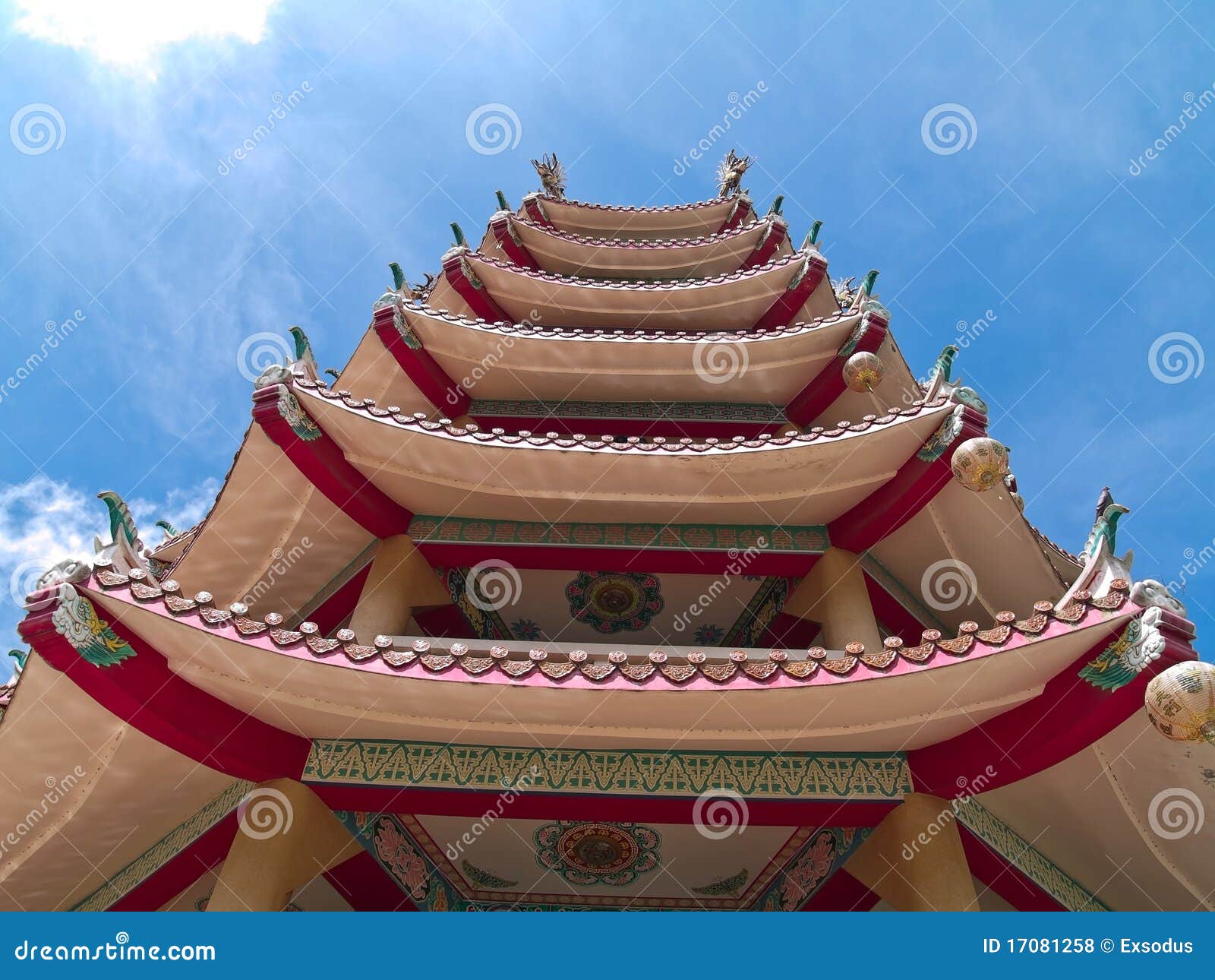 Chinese tower stock photo. Image of abstract, asia, outdoors - 17081258