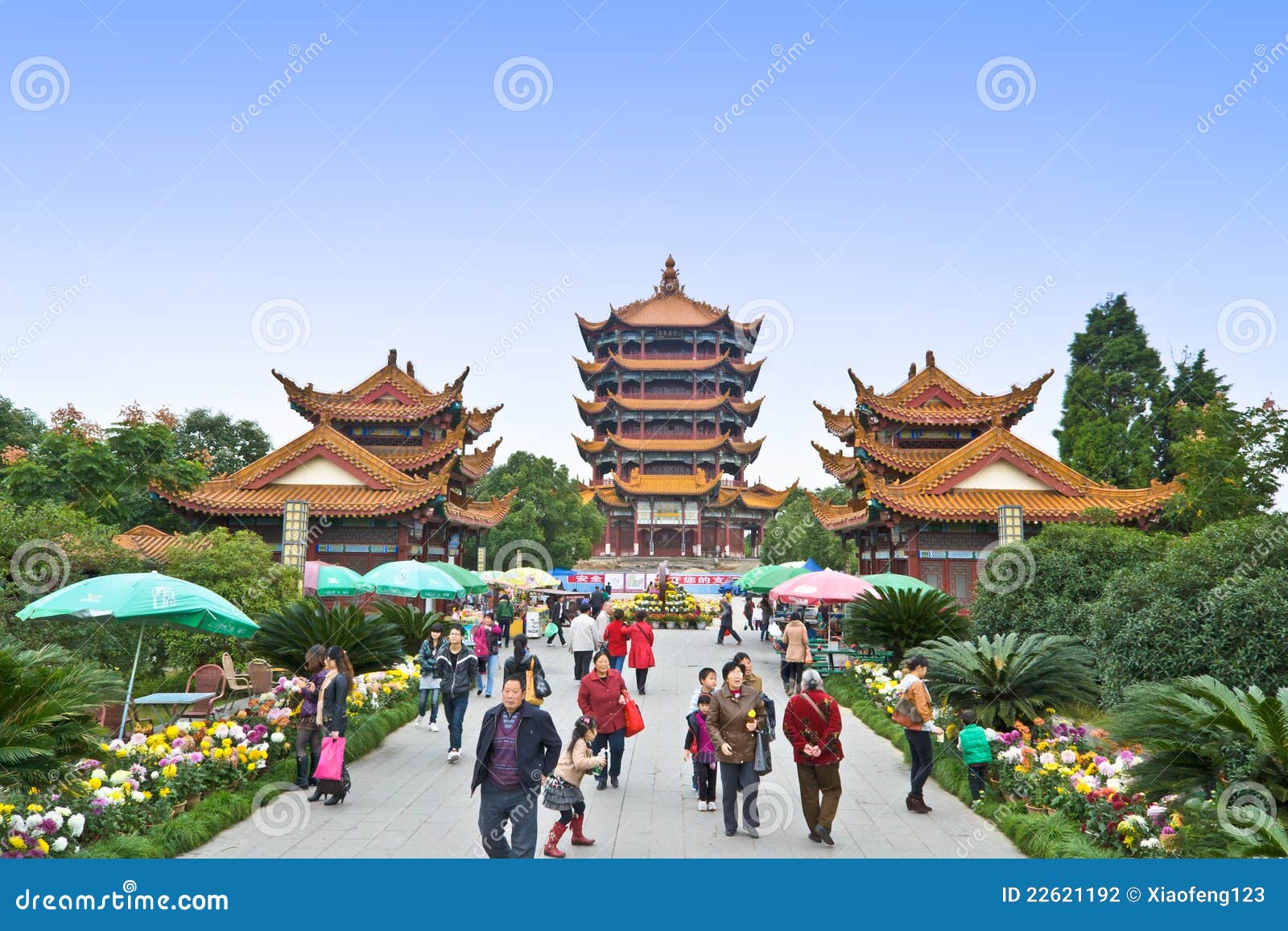 Chinese tower editorial photography. Image of china, traditional - 22621192