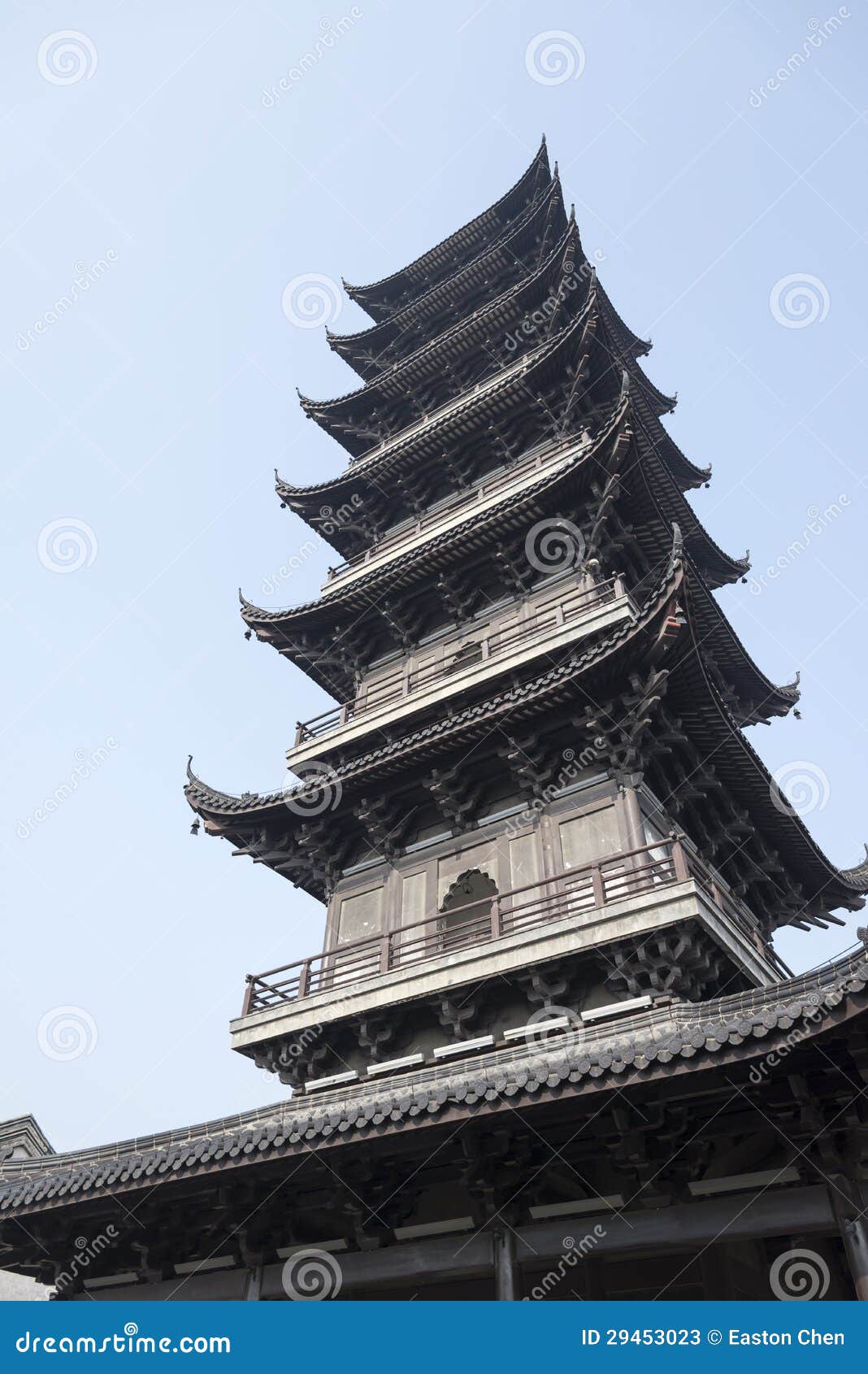 Chinese Tower stock image. Image of wuzhen, asia, construction - 29453023