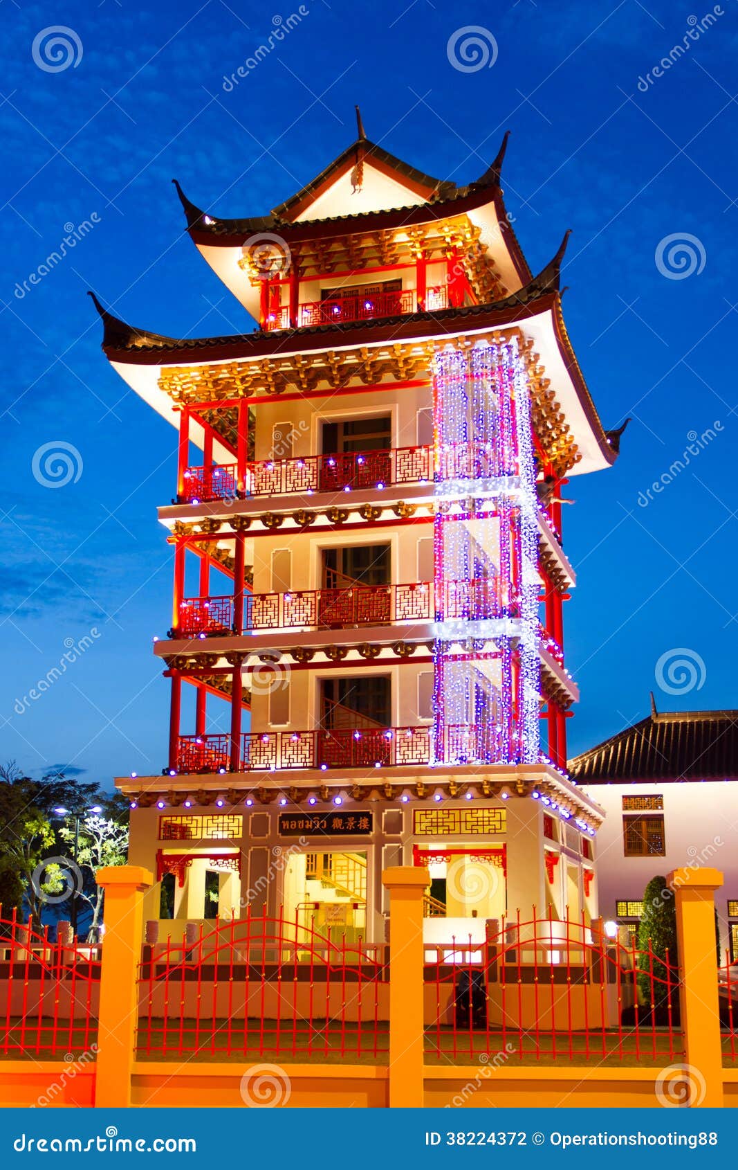 Chinese tower stock photo. Image of buddhism, chinese - 38224372
