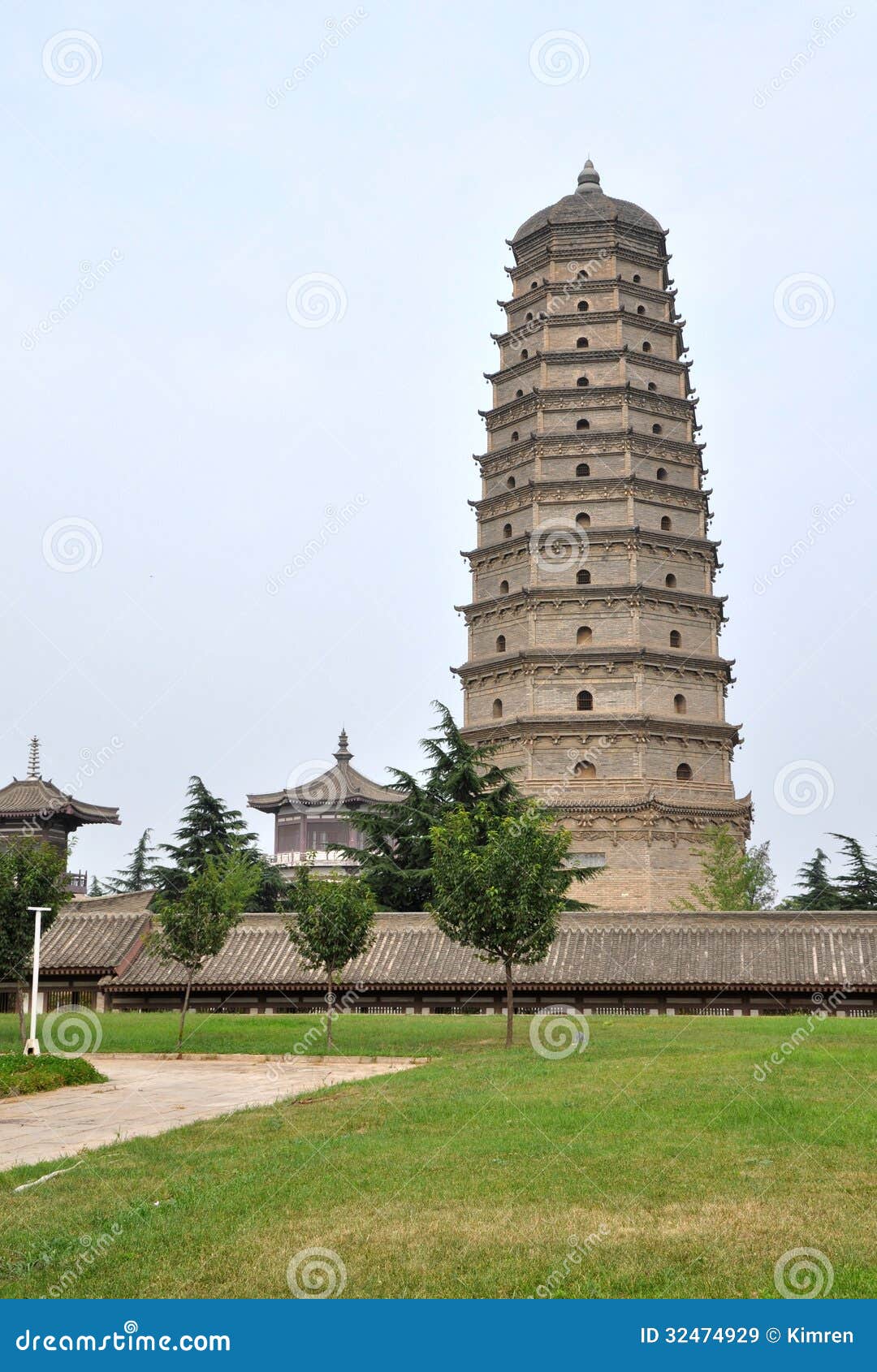 Chinese tower stock image. Image of chinese, lamp, symbol - 32474929