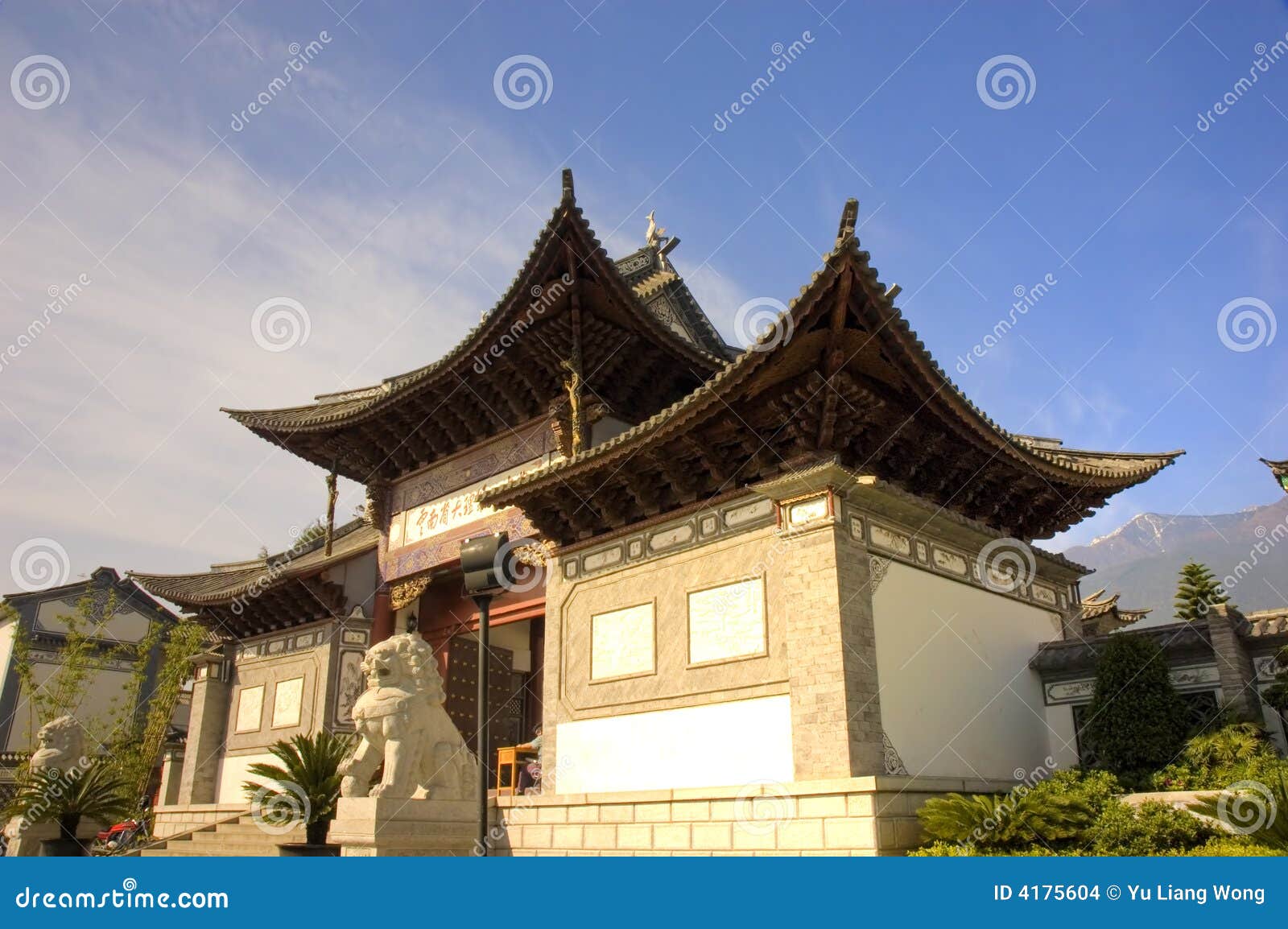 Chinese town stock photo. Image of light, architecture - 4175604