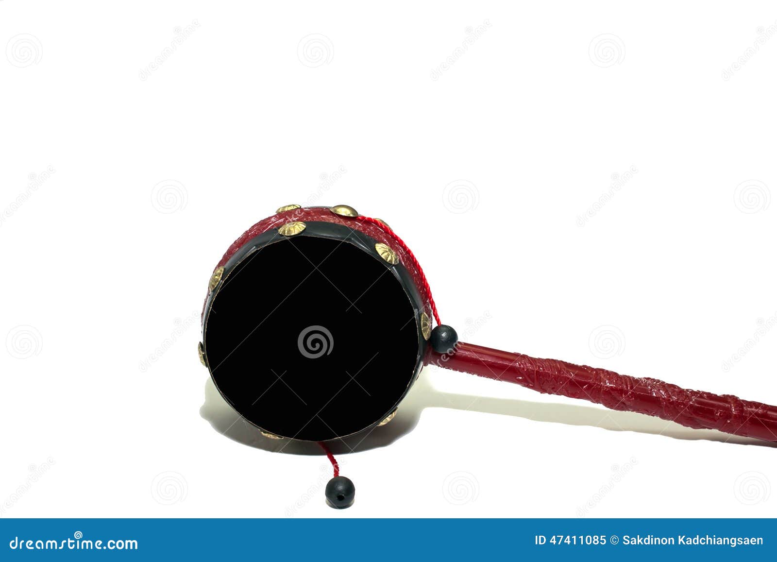 Chinese toy rattle drum stock image. Image of handle - 47411085