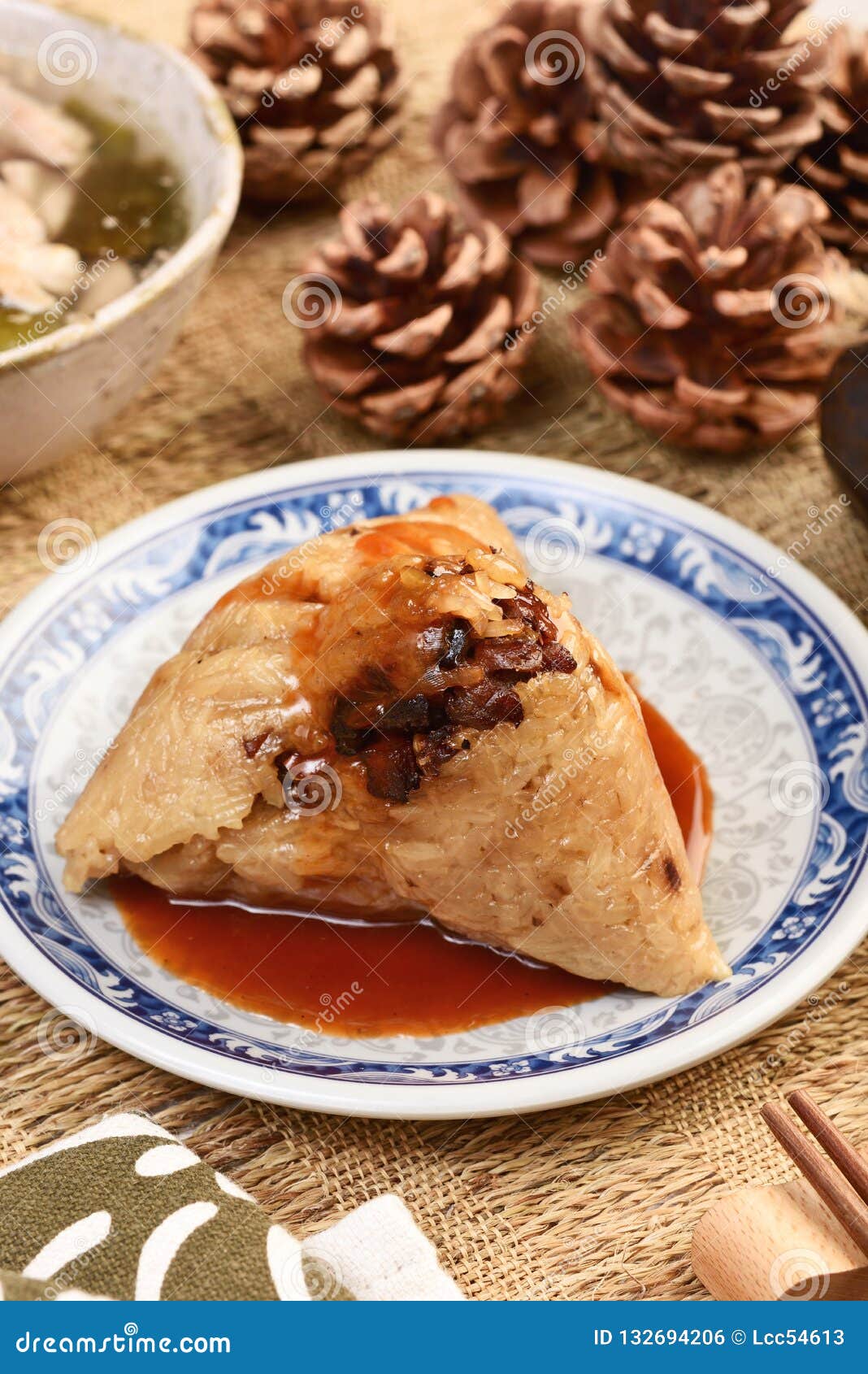 Steamed rice dumpling stock photo. Image of celebrate - 132694206