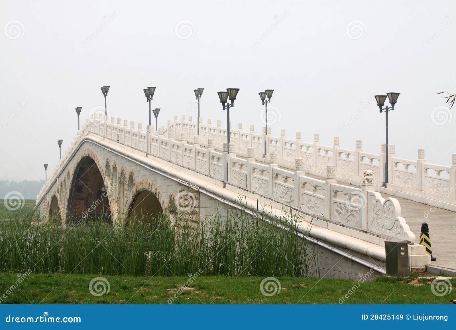 Chinese Traditional Architectural Landscape Stone Bridge Stock Image ...