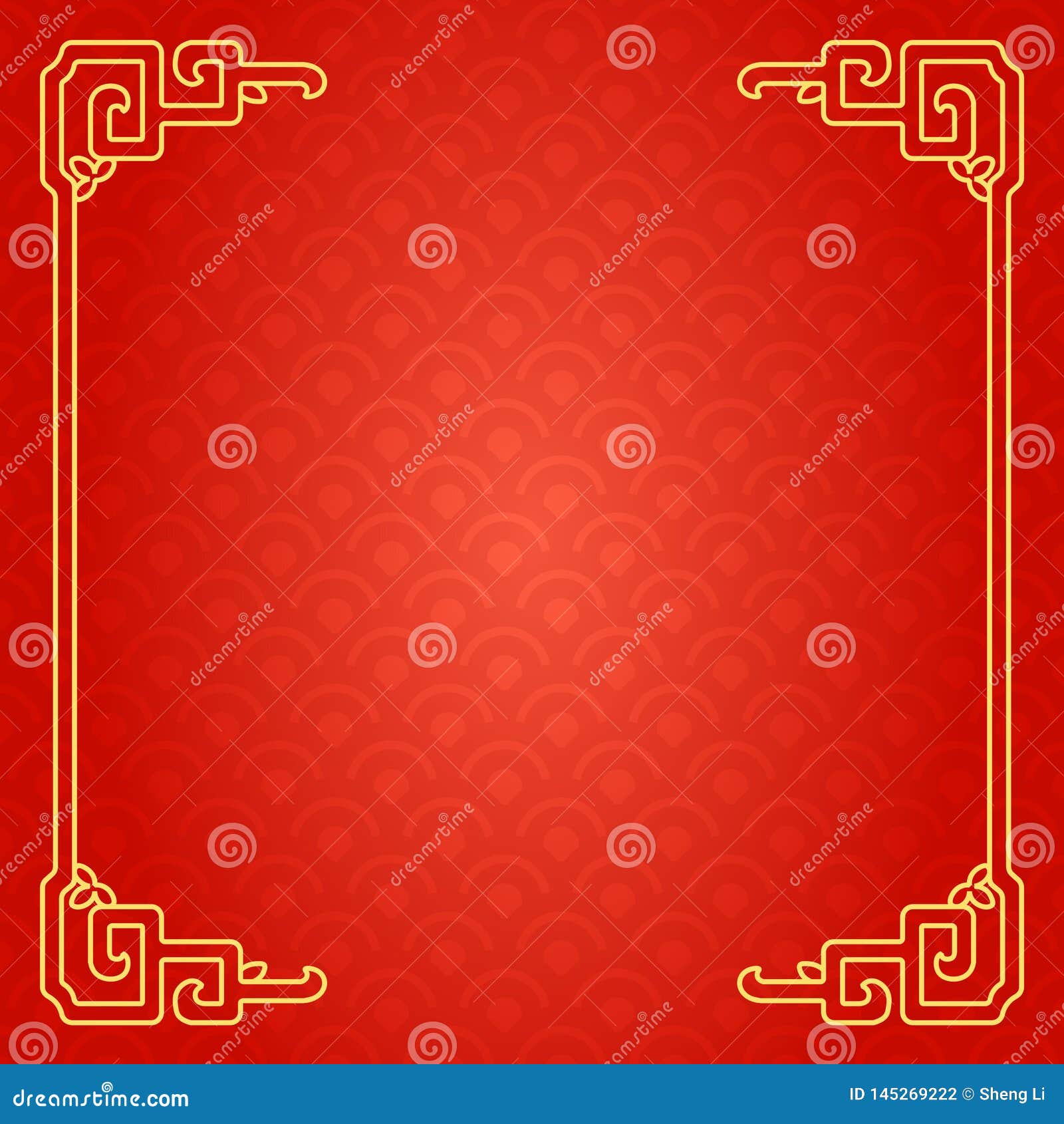 Chinese Traditional Background, the Great Wall Frame Stock Vector ...