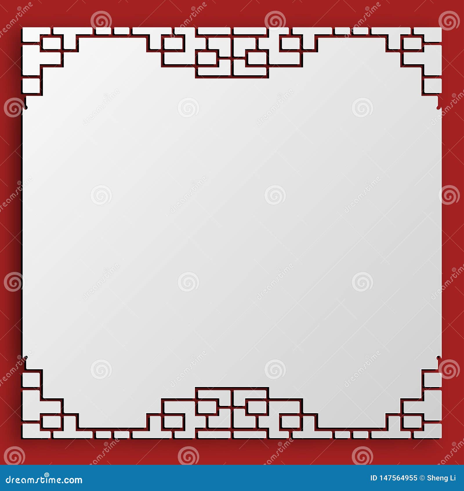 Chinese Traditional Background, the Great Wall Frame Stock Vector ...