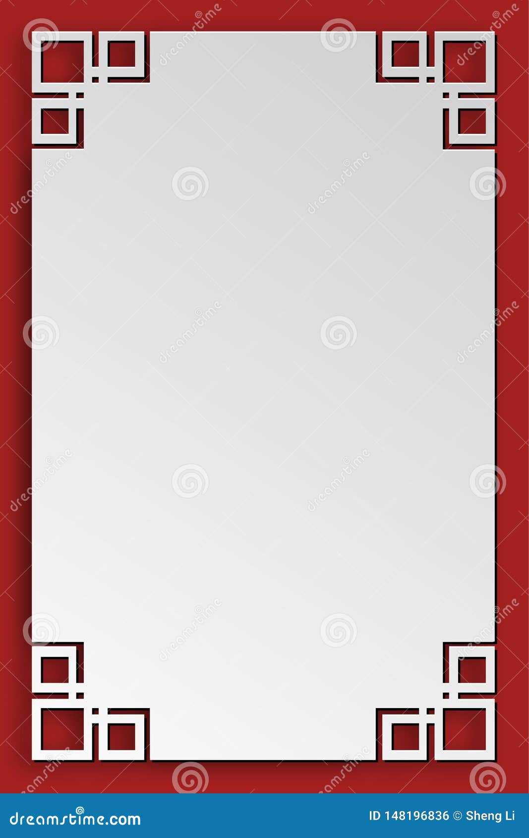 Chinese Traditional Background, the Great Wall Frame Stock Vector ...