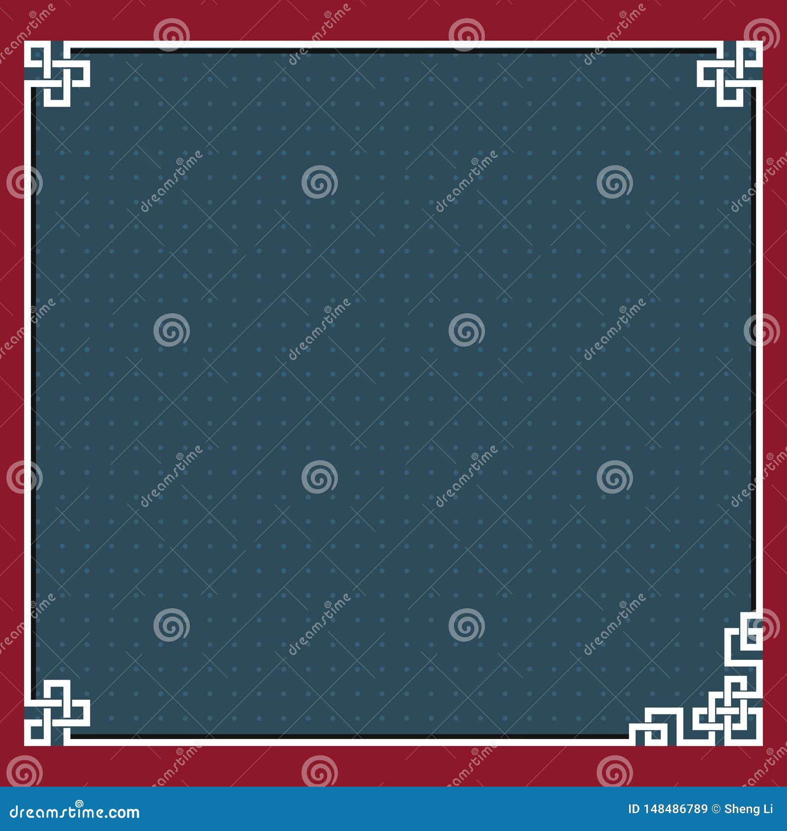 Chinese Traditional Background, the Great Wall Frame Stock Vector ...