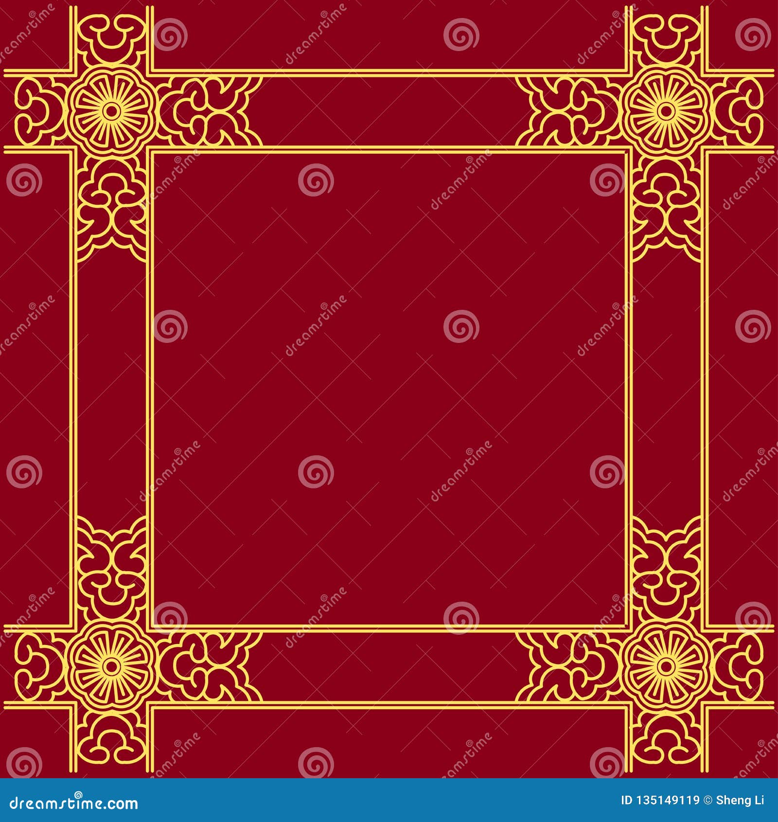 The Chinese Traditional Background Template Stock Vector - Illustration ...