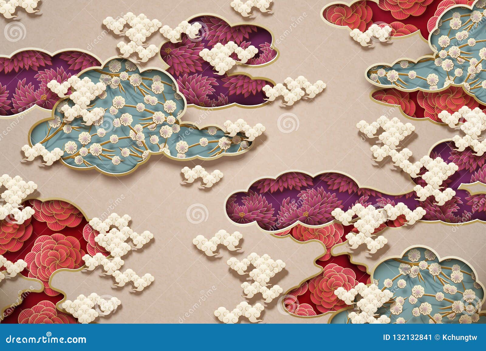 Chinese Traditional Background Stock Vector - Illustration of cloud ...