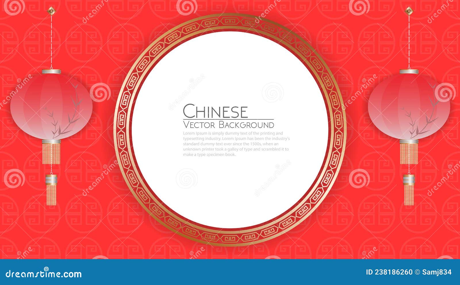 Chinese Traditional Banner for Background Stock Vector - Illustration ...