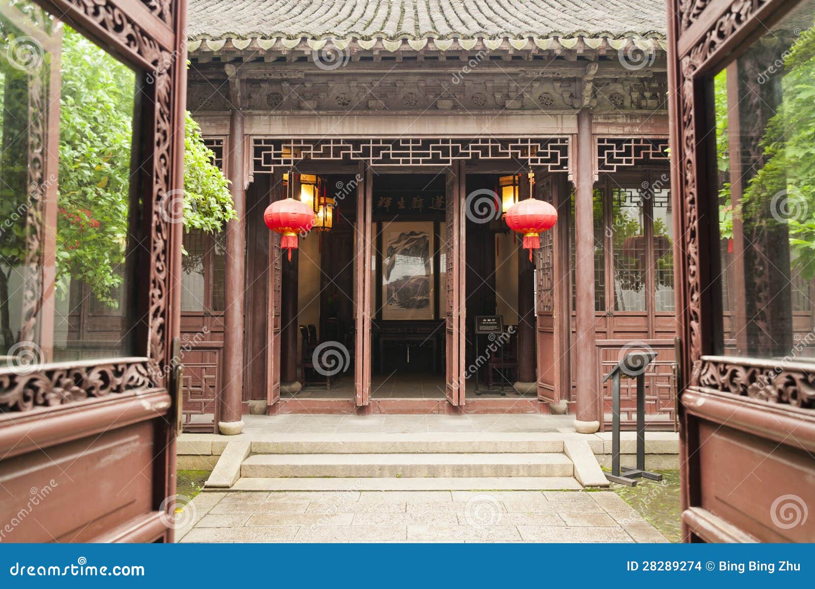 A Chinese Traditional Building Stock Photo - Image of tradition, folk ...