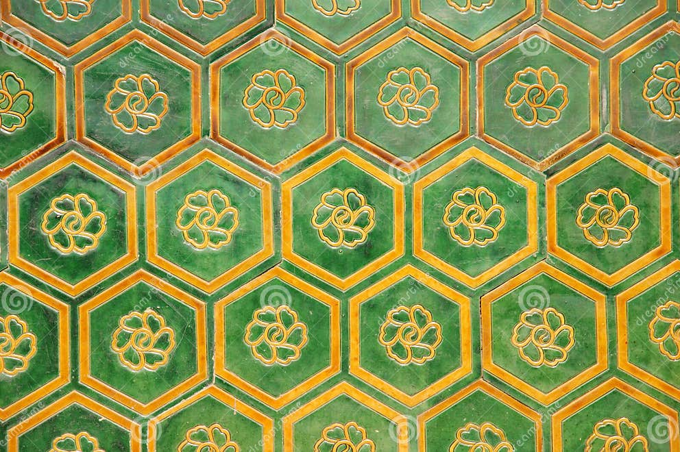 Chinese Traditional Ceramic Tile Stock Image - Image of ceramic, mosaic ...