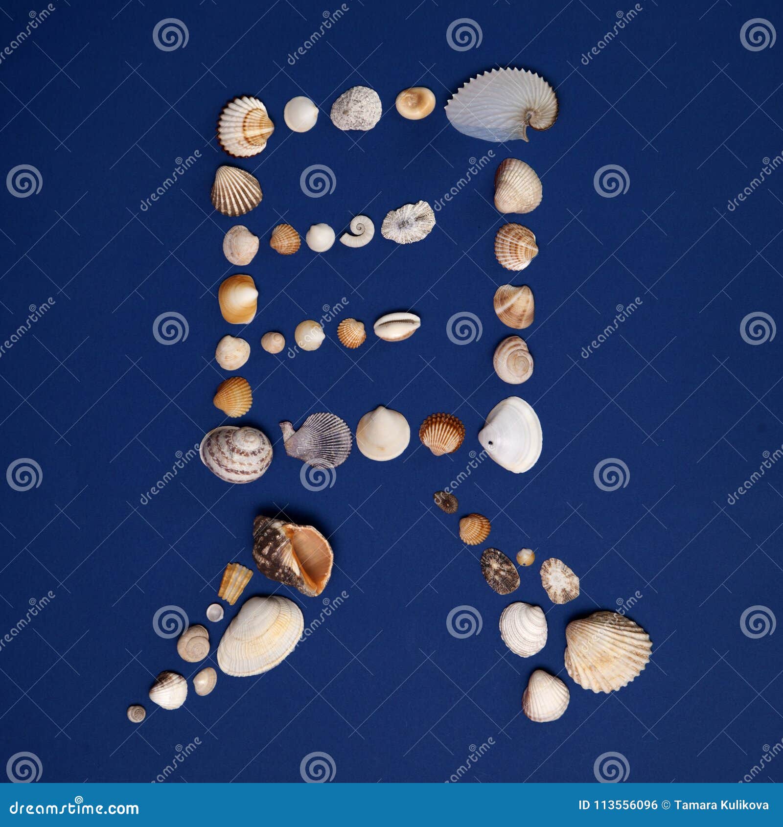 Chinese Character Made of Shells Stock Photo - Image of beaches, mosaic ...