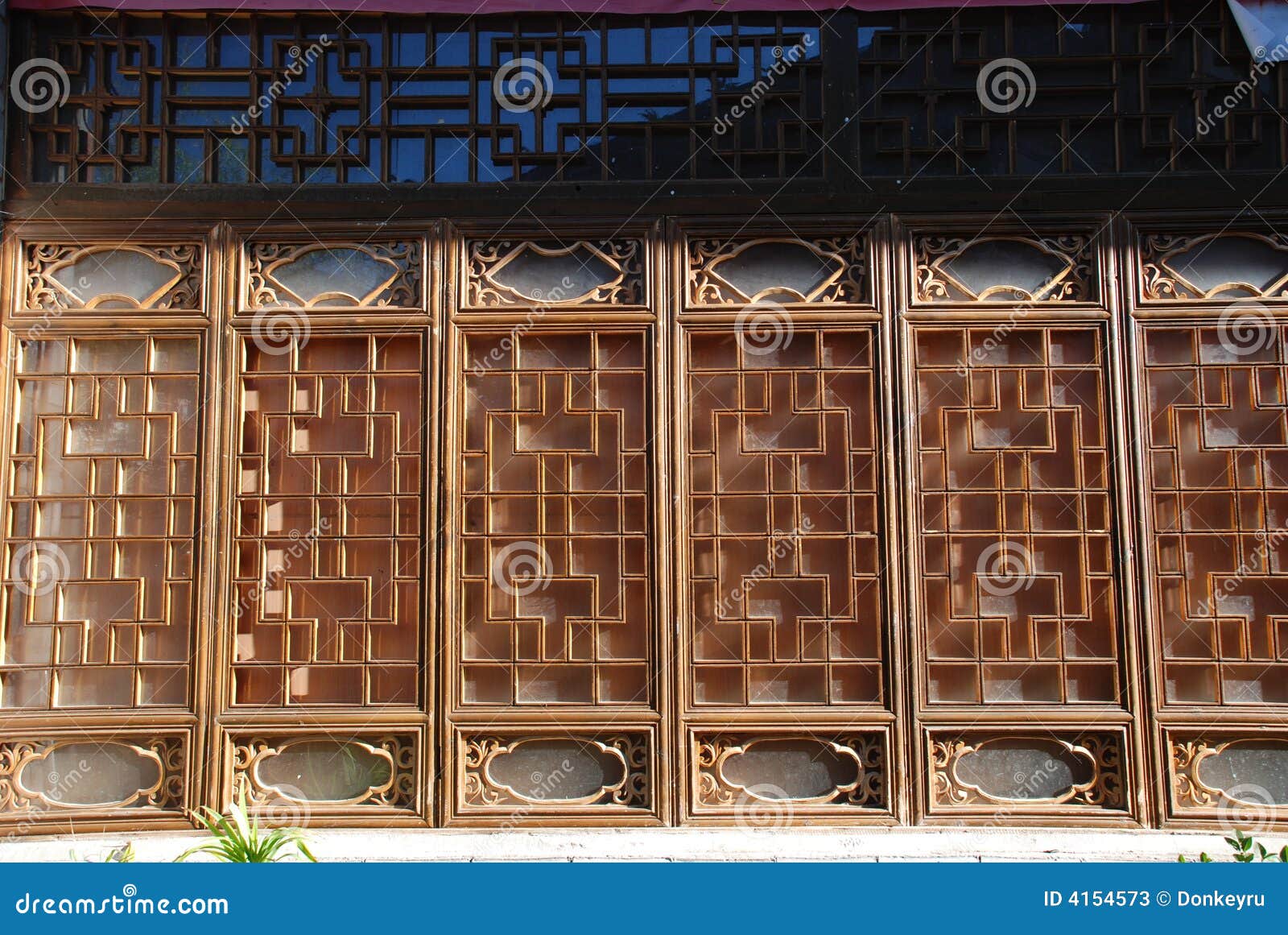 Chinese Traditional Chased Window Stock Image - Image of window, chased ...