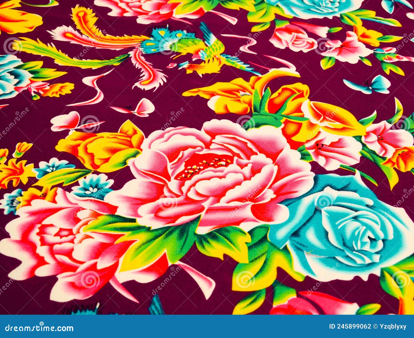 Chinese Traditional Cloth Pattern and Background Stock Photo - Image of ...