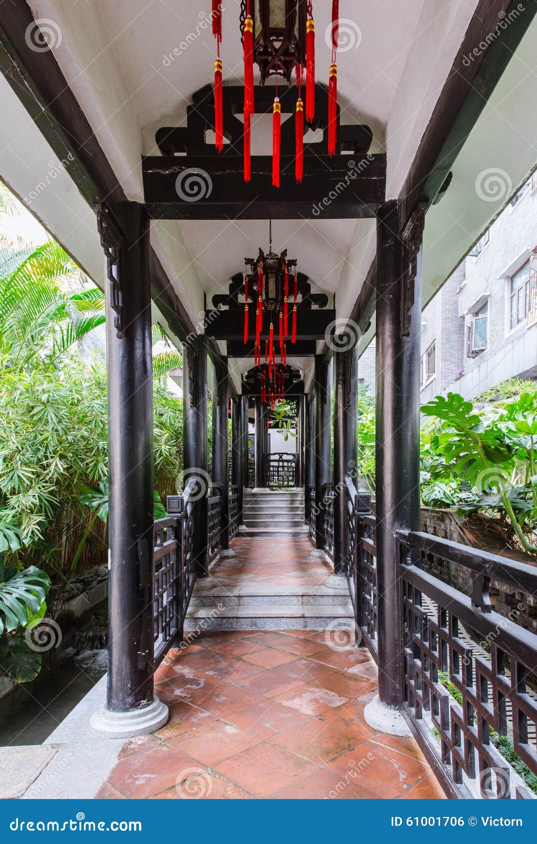Chinese Traditional Corridor Editorial Photo - Image of vertical ...