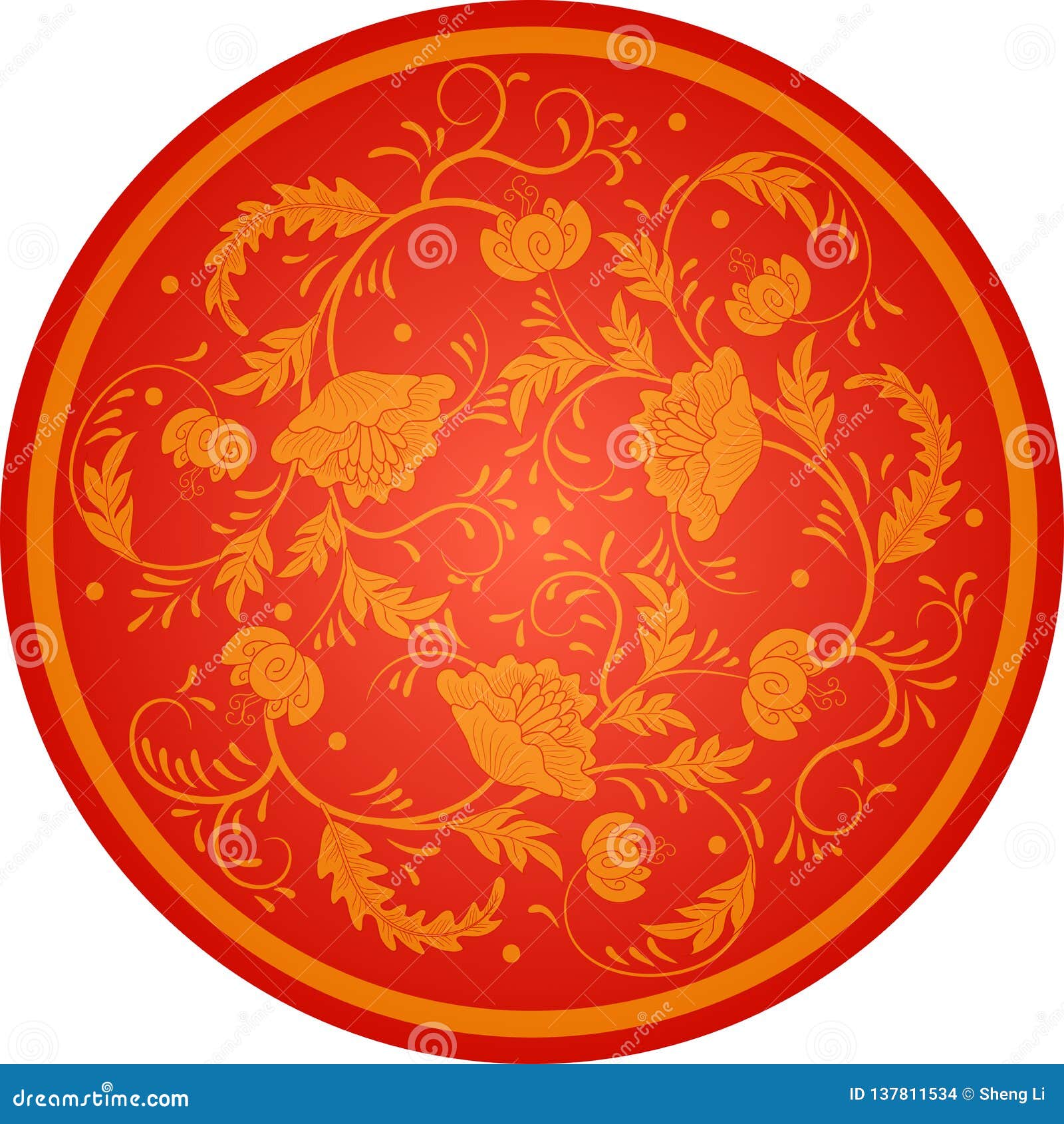 Chinese Traditional Flower Pattern, Beauty Stock Vector - Illustration ...