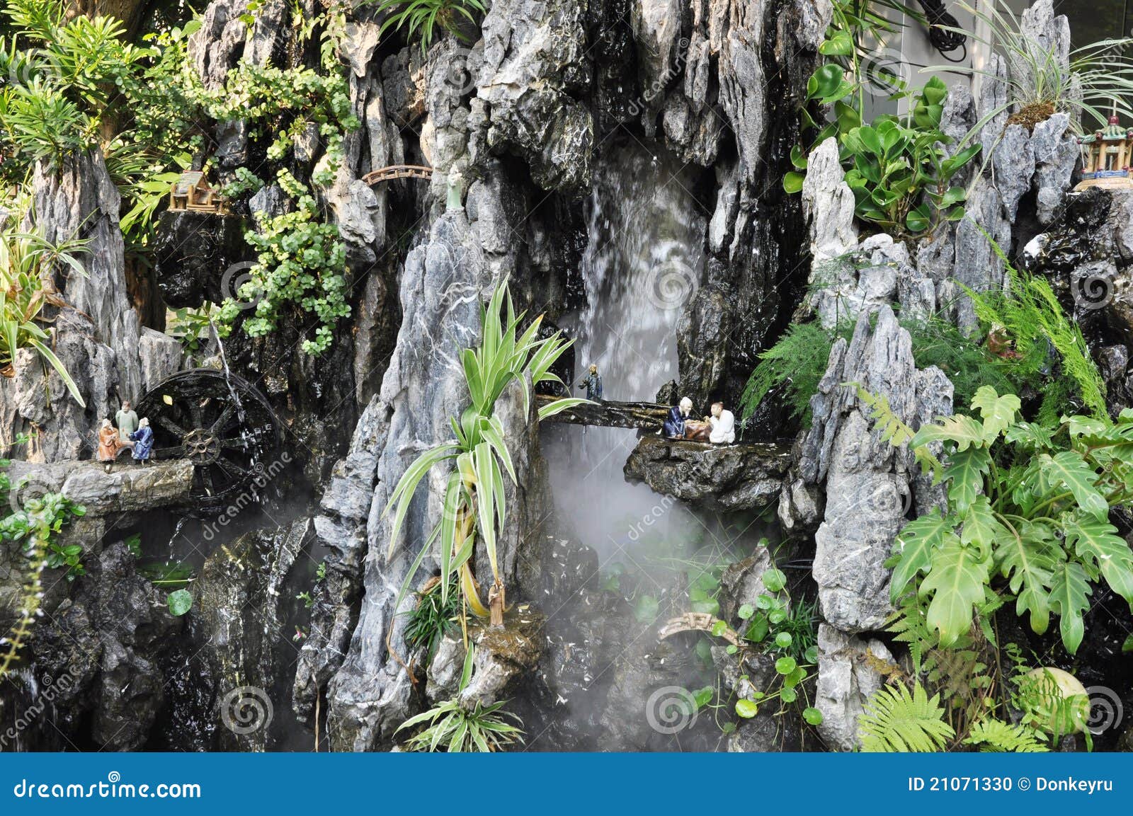 Chinese Traditional Garden Rockwork of Basalt Stock Photo - Image of ...