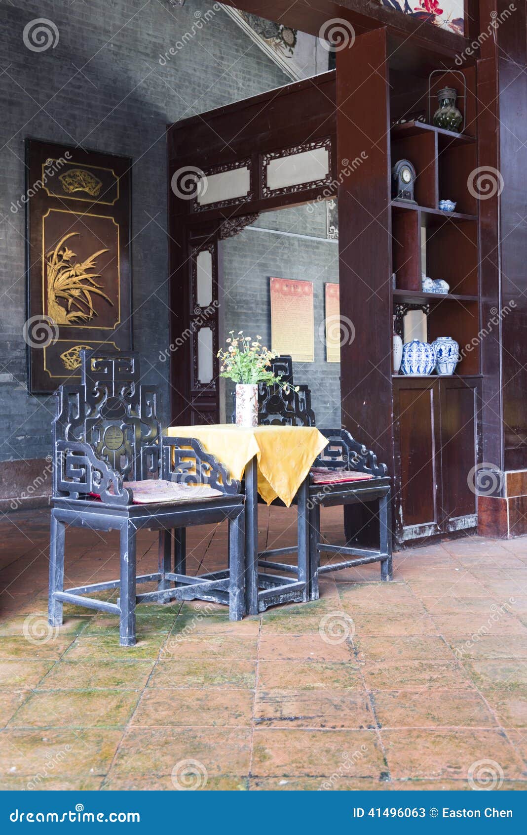 Chinese Traditional Interior Architecture Stock Image - Image of ...