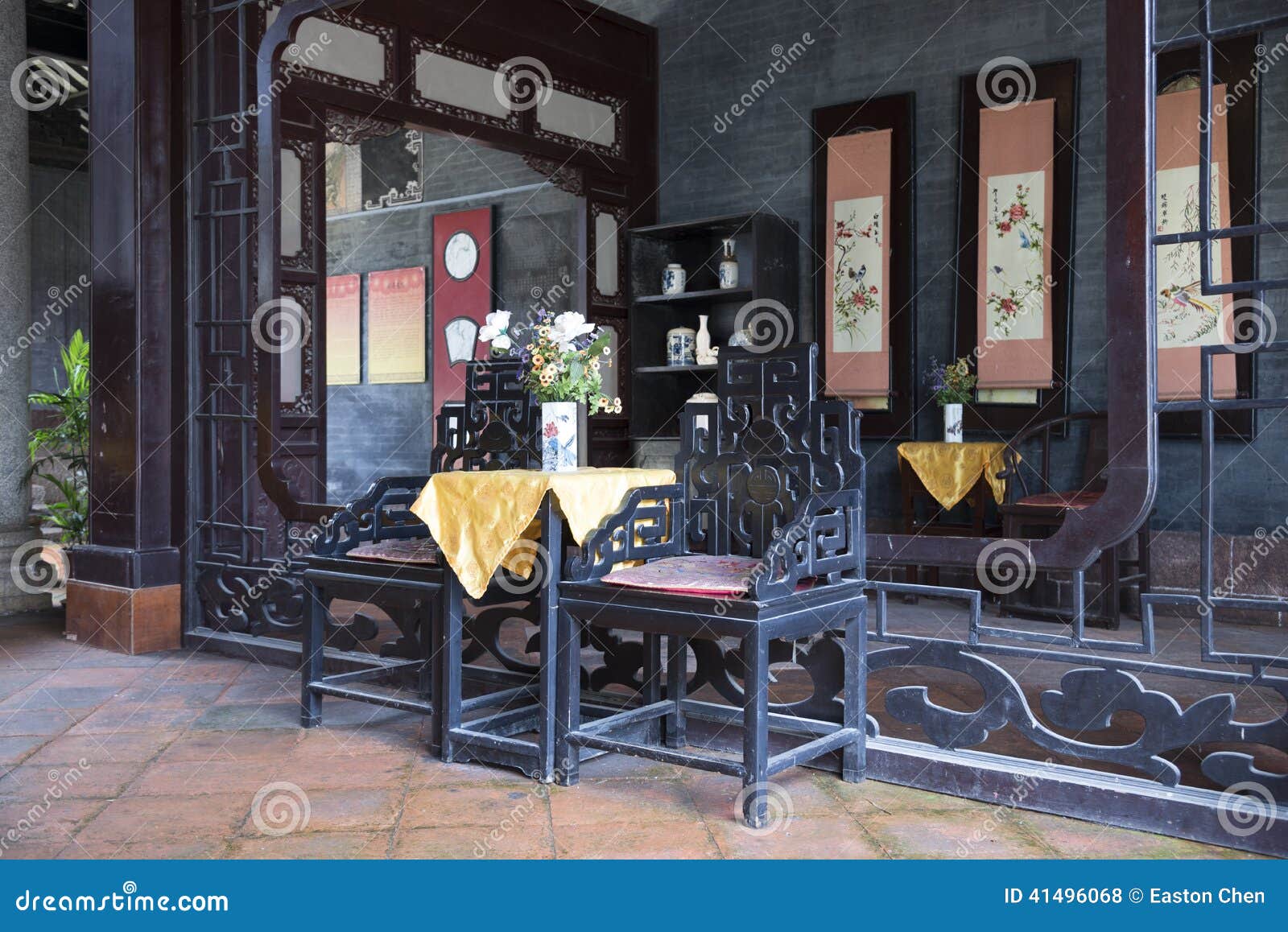 Chinese Traditional Interior Architecture Stock Photo - Image of ...