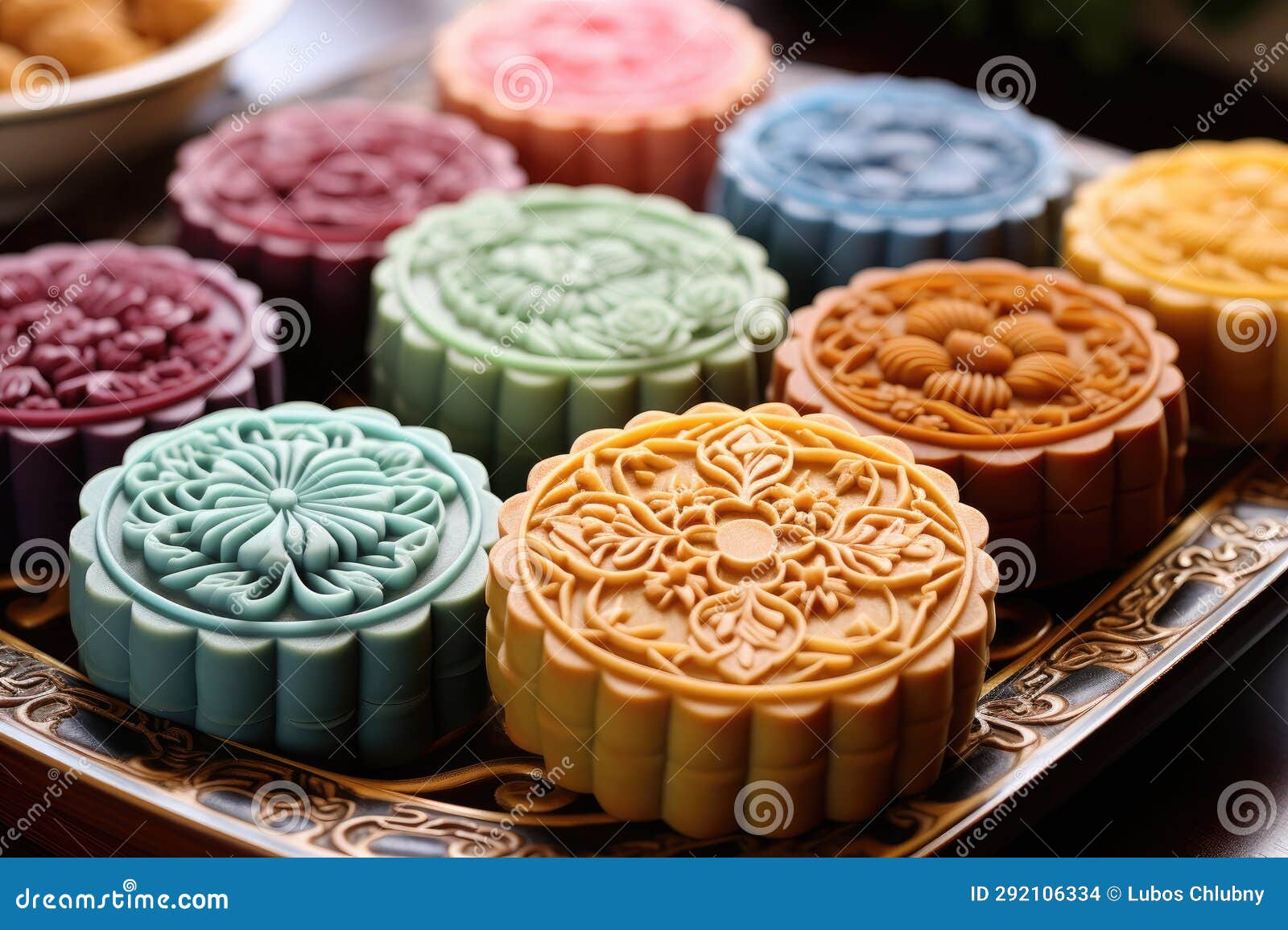 Traditional Mooncakes For Mid-Autumn Festival Royalty-Free Stock Photo ...