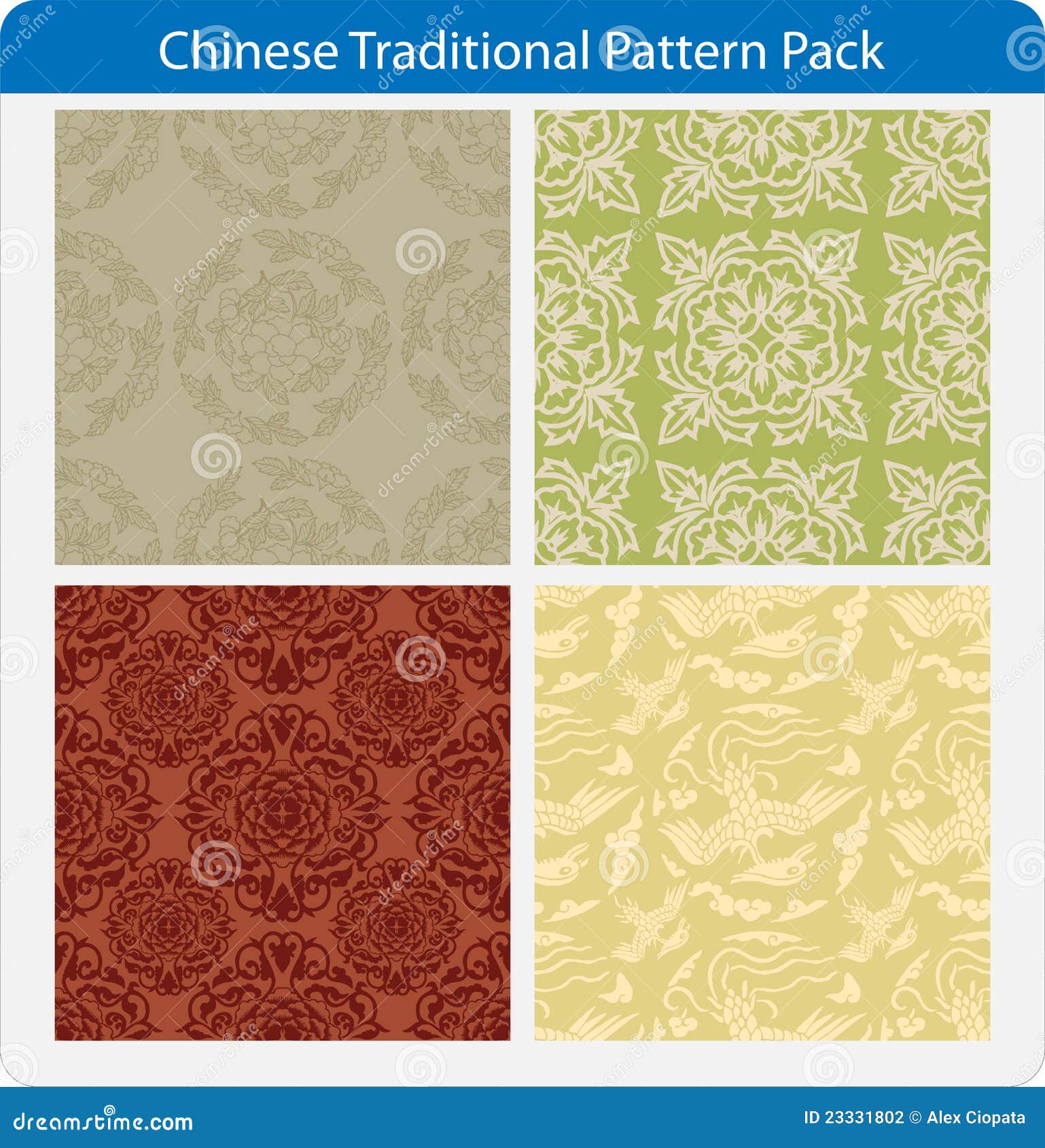 Chinese Traditional Patterns Stock Vector - Illustration of fabric ...
