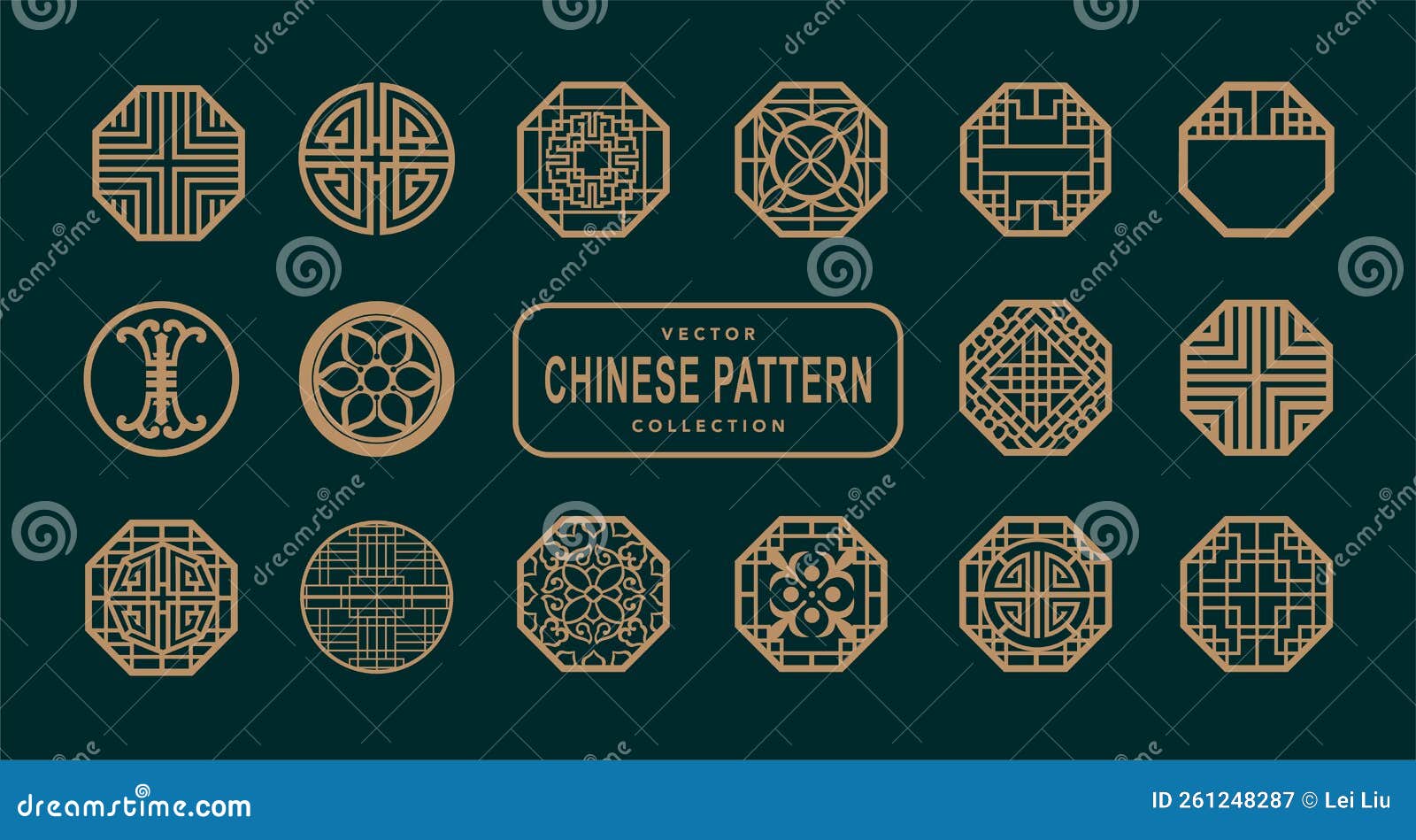 Chinese Traditional Patterns, from Ancientism Stock Vector ...
