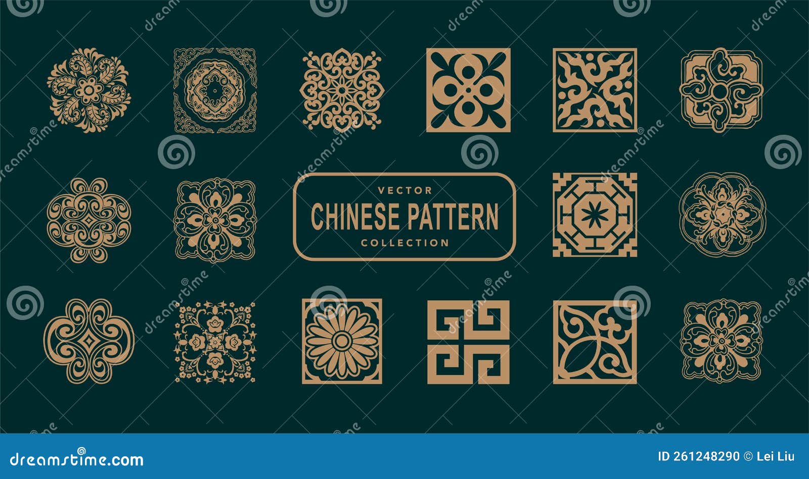 Chinese Traditional Patterns, from Ancientism Stock Vector ...
