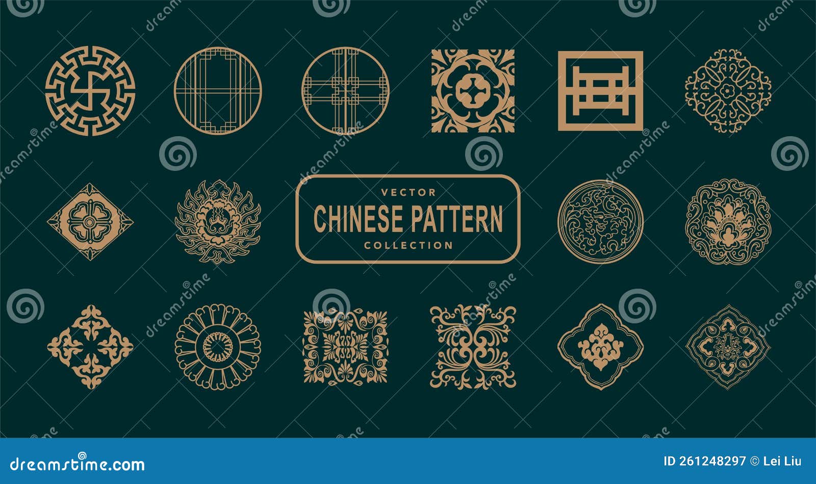Chinese Traditional Patterns, from Ancientism Stock Vector ...