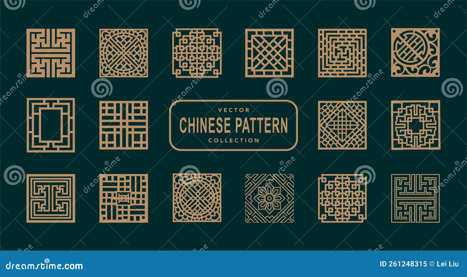 Chinese Traditional Patterns, from Ancientism Stock Vector ...