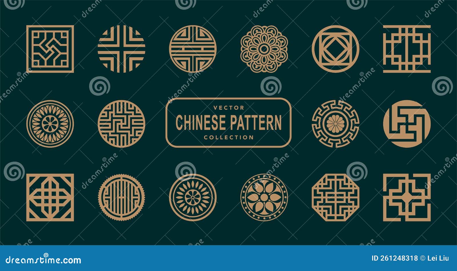 Chinese Traditional Patterns, from Ancientism Stock Vector ...