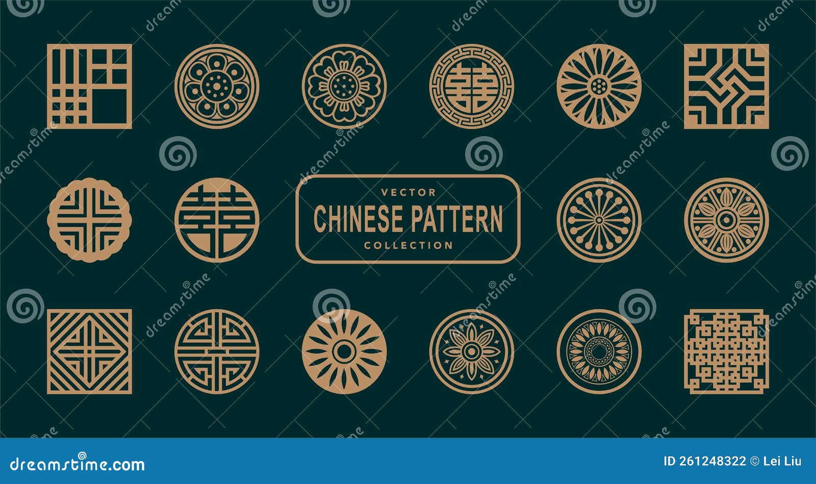 Chinese Traditional Patterns, from Ancientism Stock Vector ...