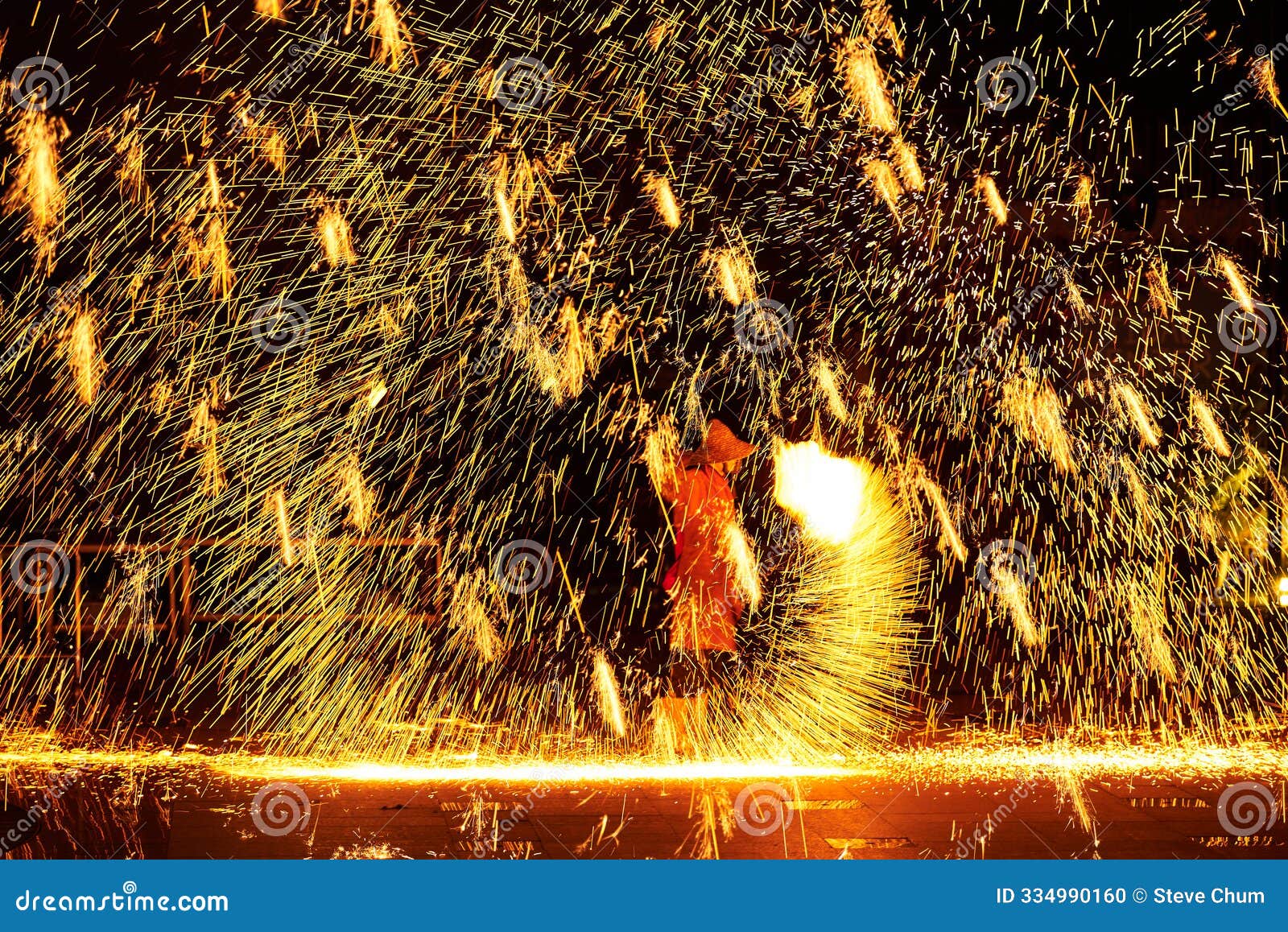 Chinese Traditional Performance Skills, Iron Flower Performance Stock ...