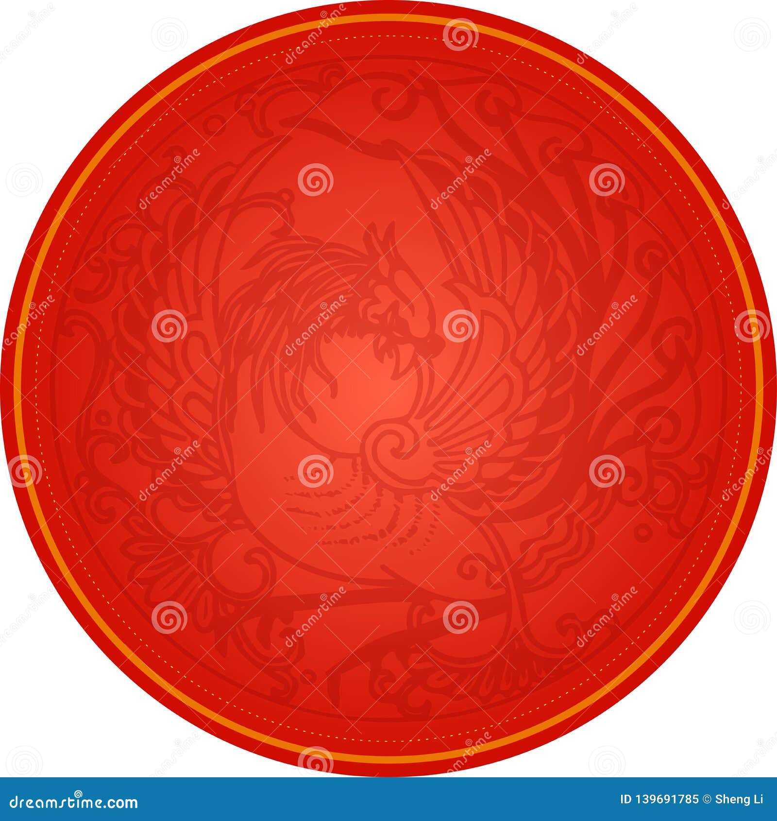 Chinese Traditional Phoenix Texture Material Stock Vector ...