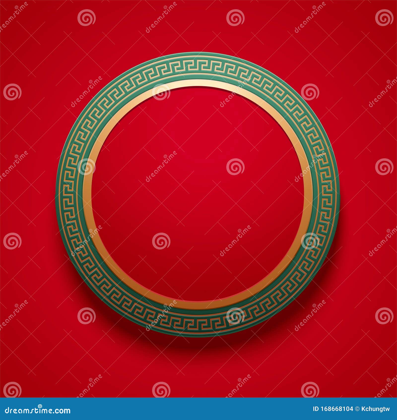 Chinese Traditional Round Frame Stock Illustration - Illustration of ...