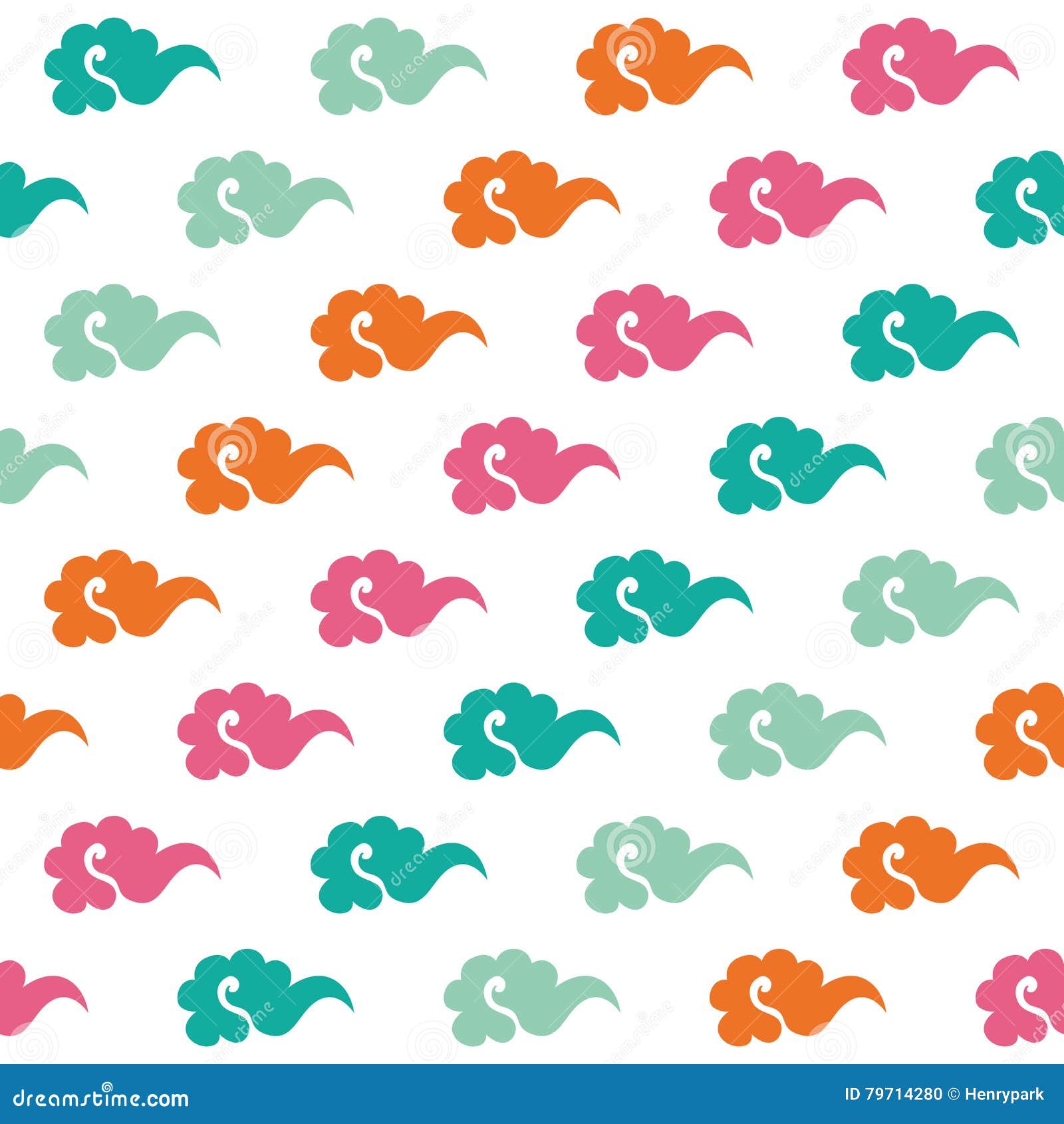 Chinese Traditional Sky Seamless Stock Vector - Illustration of ...