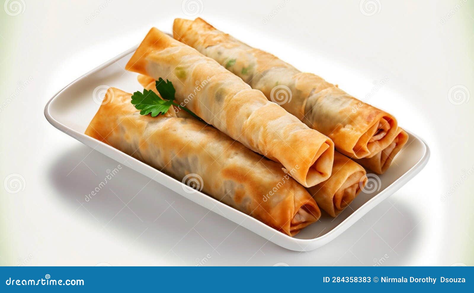Chinese Traditional Spring Rolls Stock Illustration - Illustration of ...