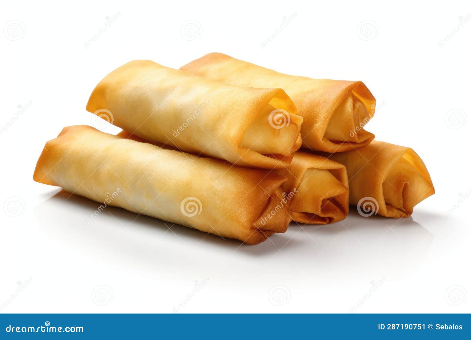 Chinese Traditional Spring Rolls on a White Surface, Ready To Be Served ...