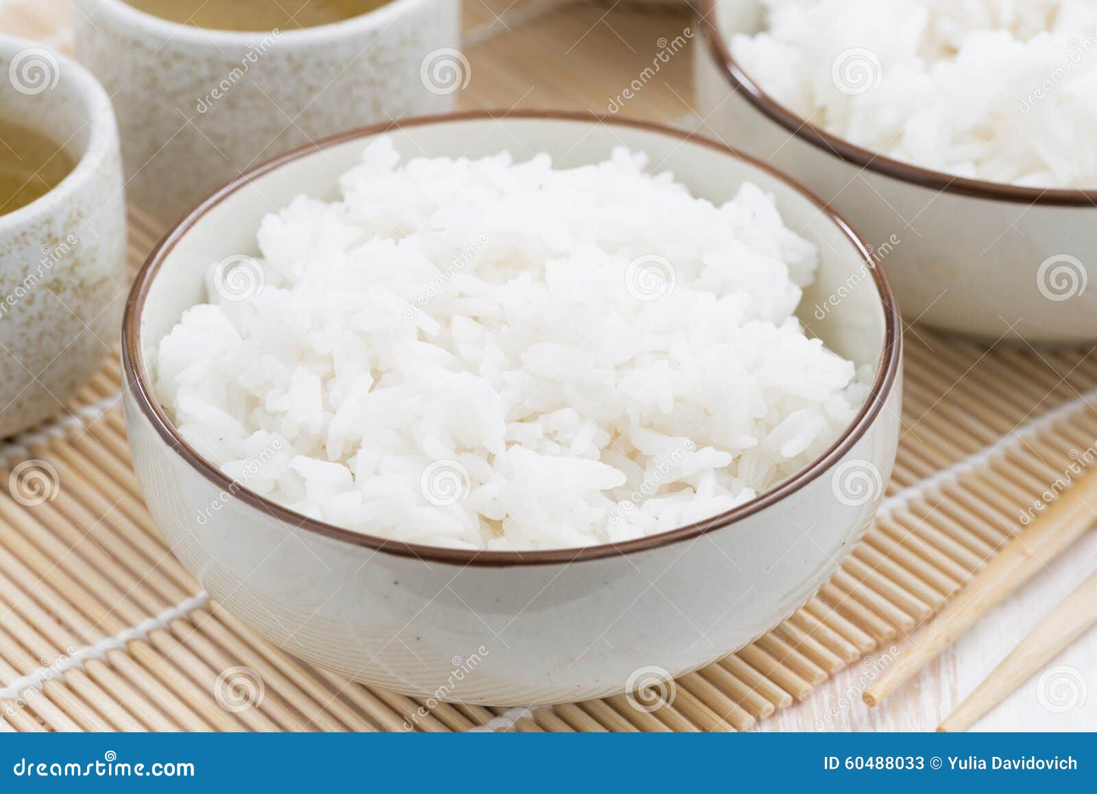 Chinese Traditional Steam White Rice Stock Image - Image of boiled ...