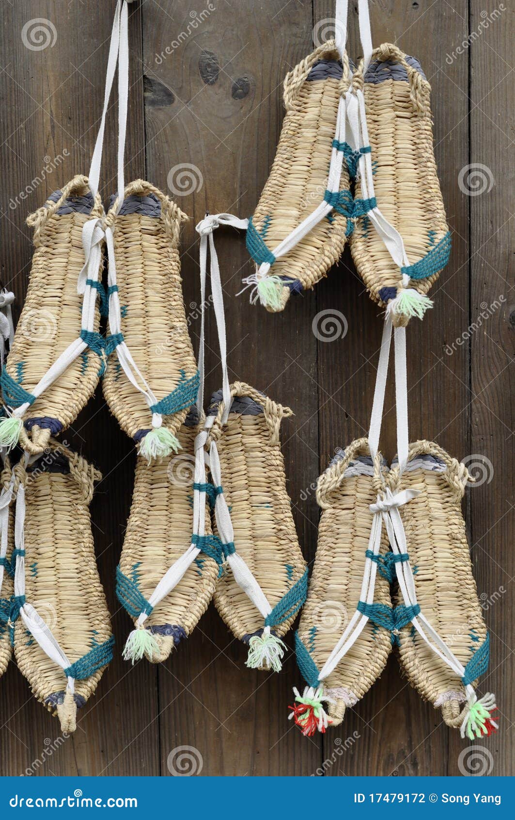 Chinese Traditional Straw Sandals Stock Photo - Image of season ...