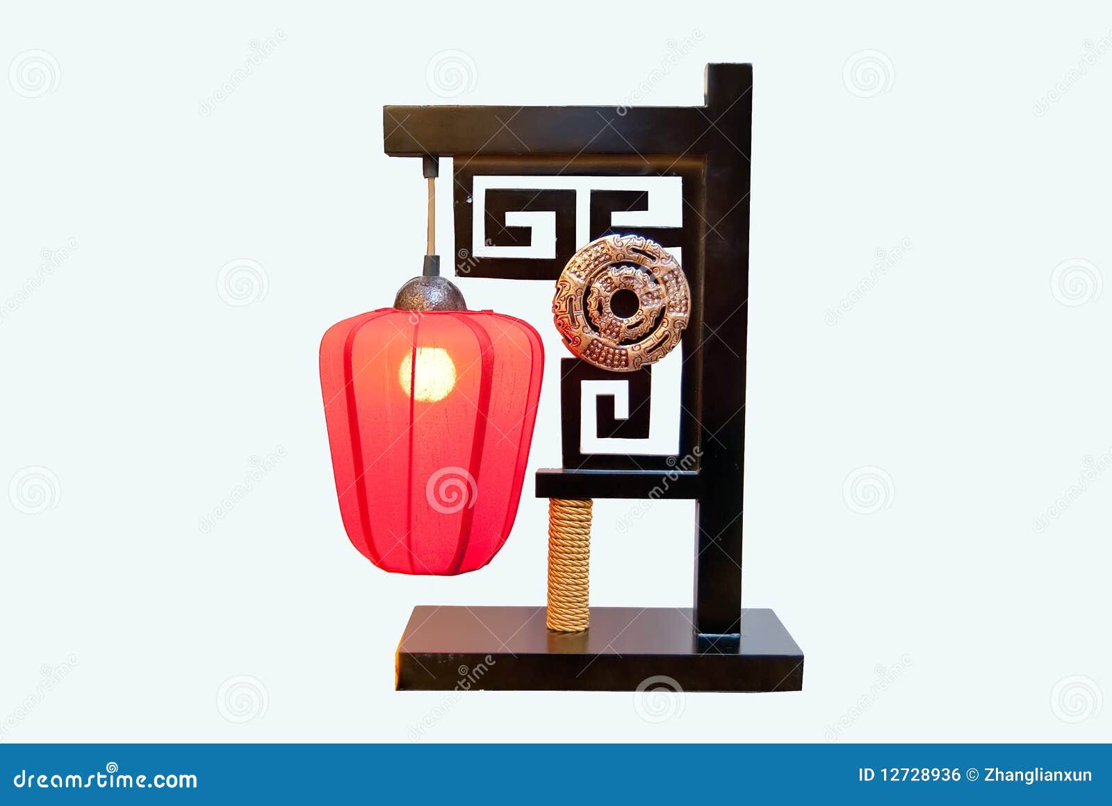 Chinese Traditional Table Lamp Stock Photo - Image of planner, glass ...