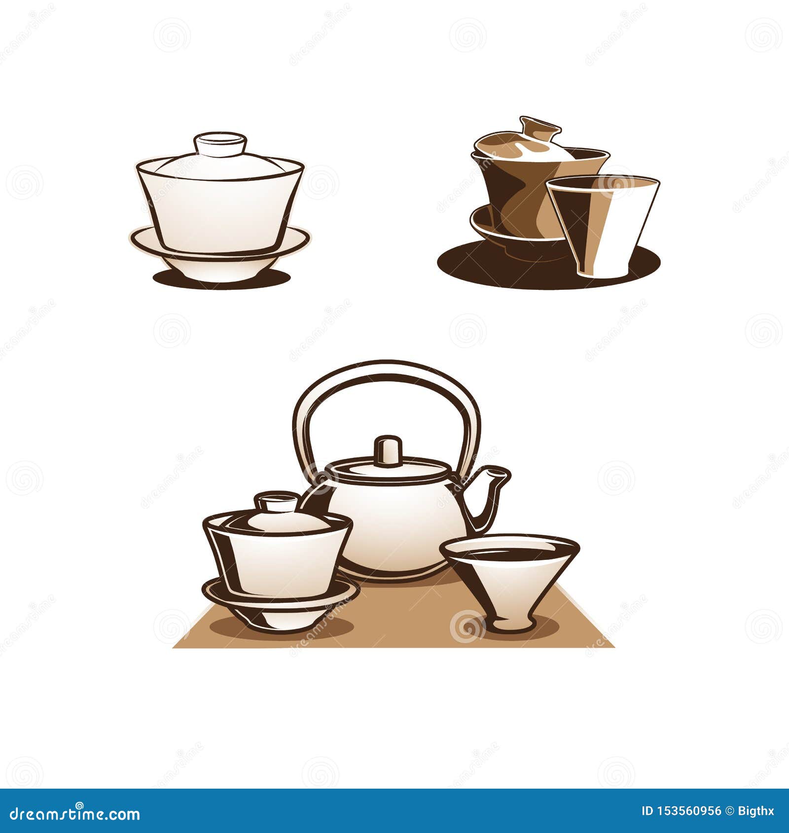 Gaiwan Tea Bowl Logo Vector Image Stock Vector - Illustration of design ...
