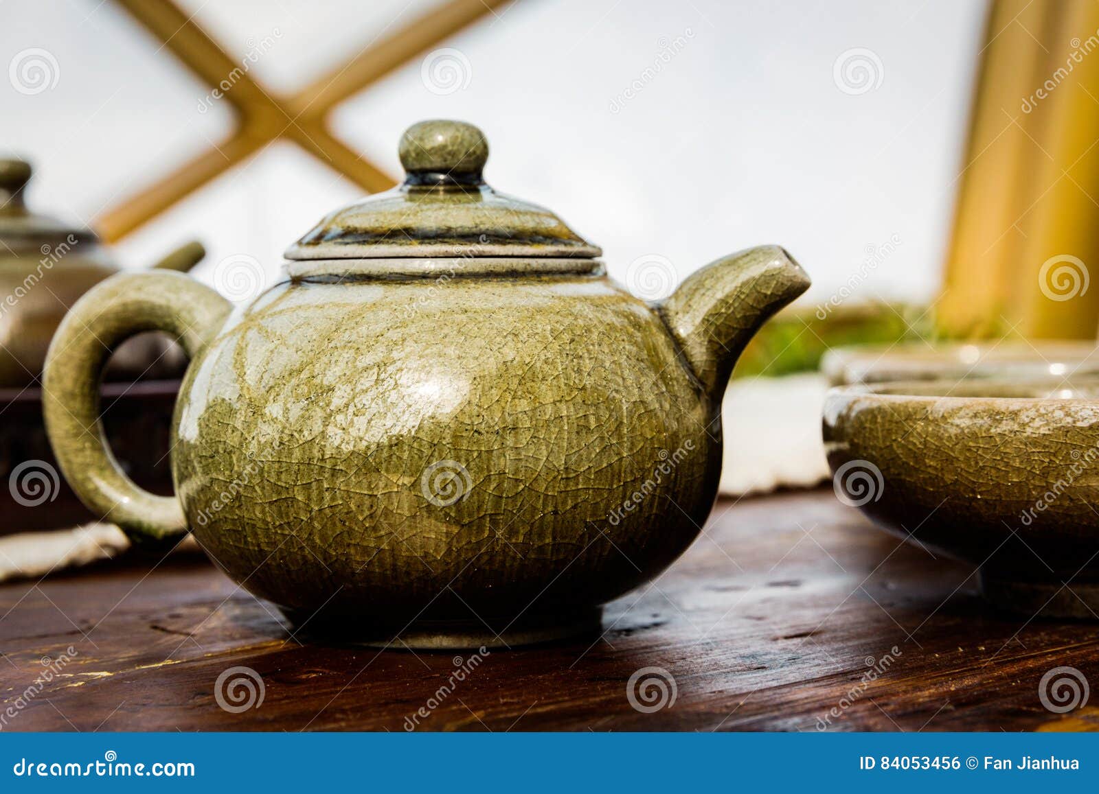 Chinese Traditional Tea Set on Table Stock Photo - Image of east ...