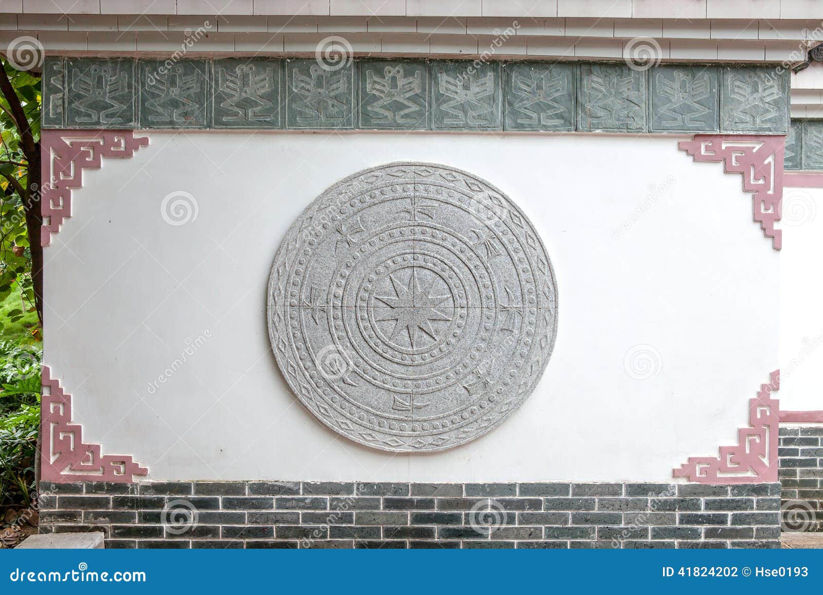 Chinese traditional wall stock photo. Image of design - 41824202