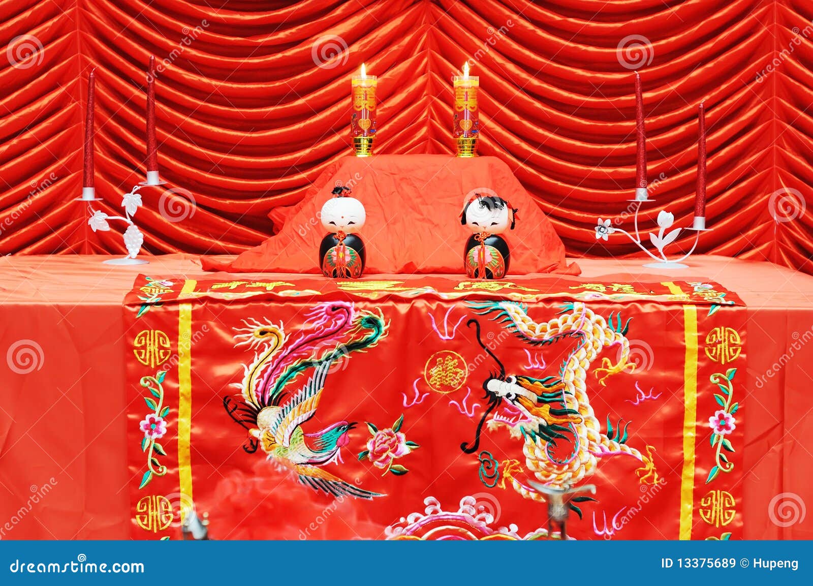 Chinese Traditional Wedding Setting Stock Image - Image of event ...