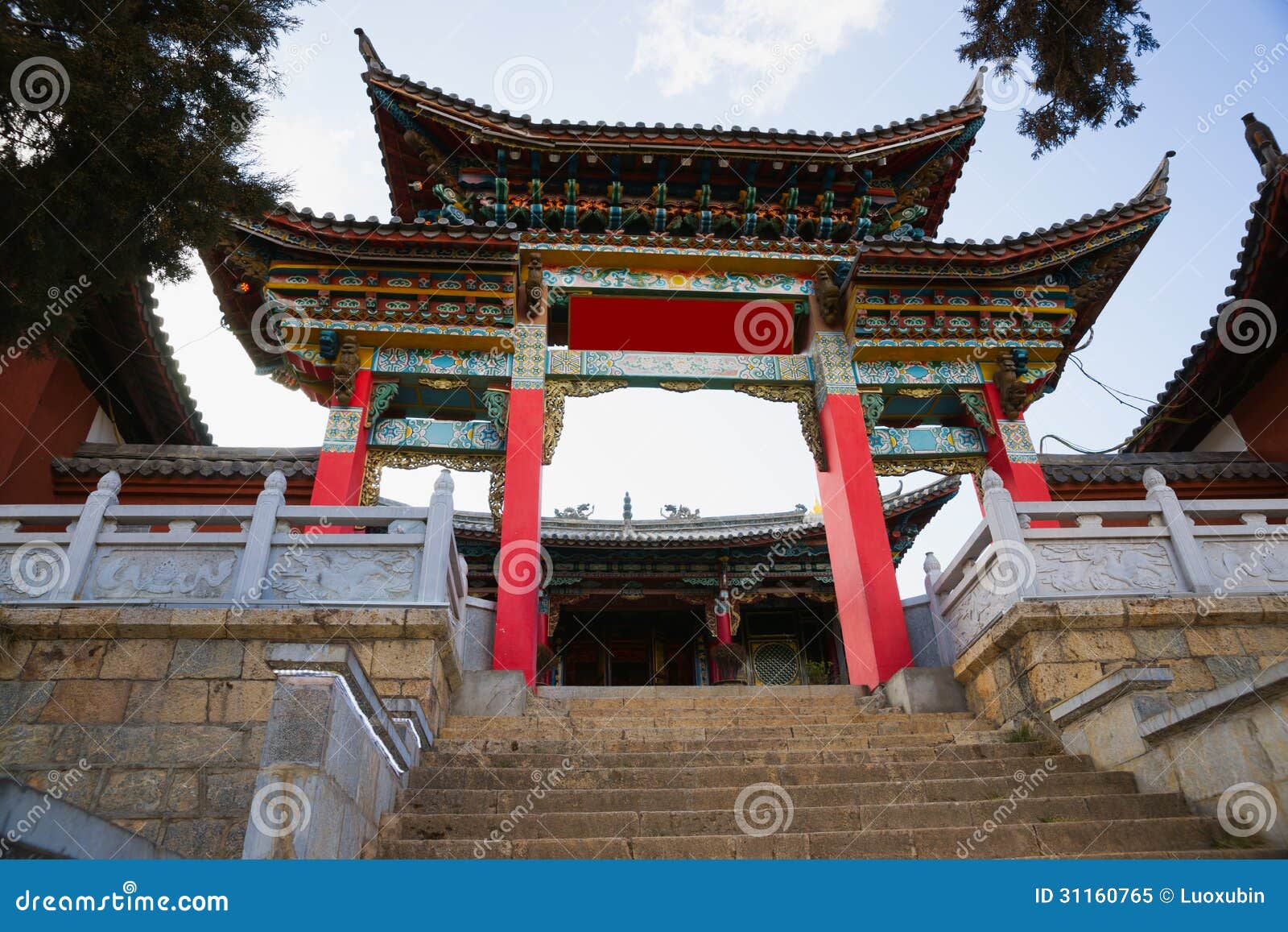 Chinese traditionele poort stock afbeelding. Image of traditioneel ...